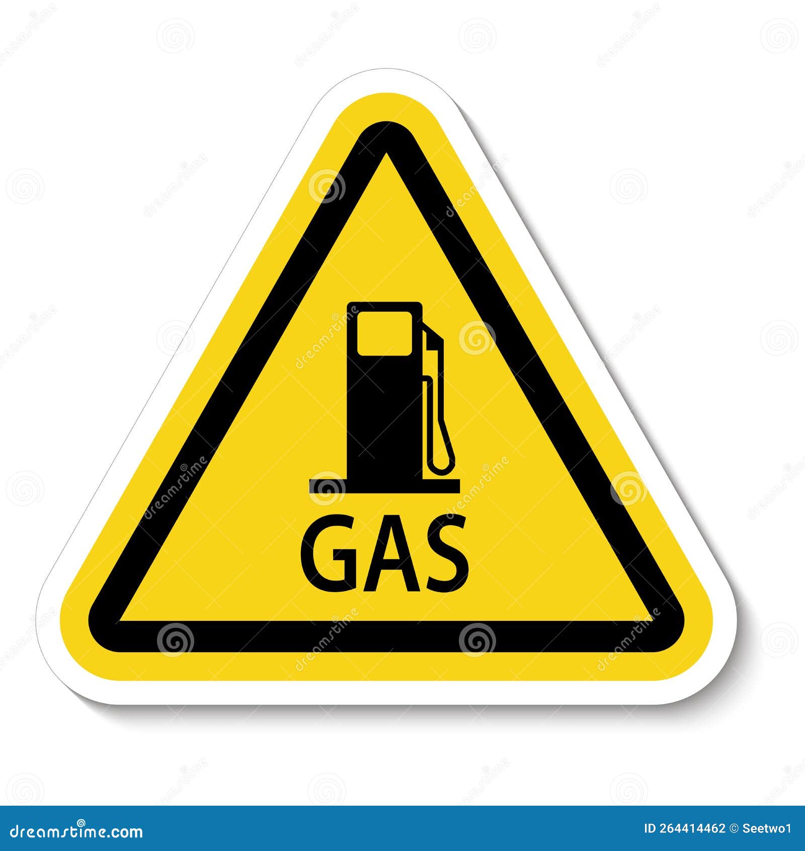 Gas Traffic Sign on White Background Stock Vector - Illustration of ...