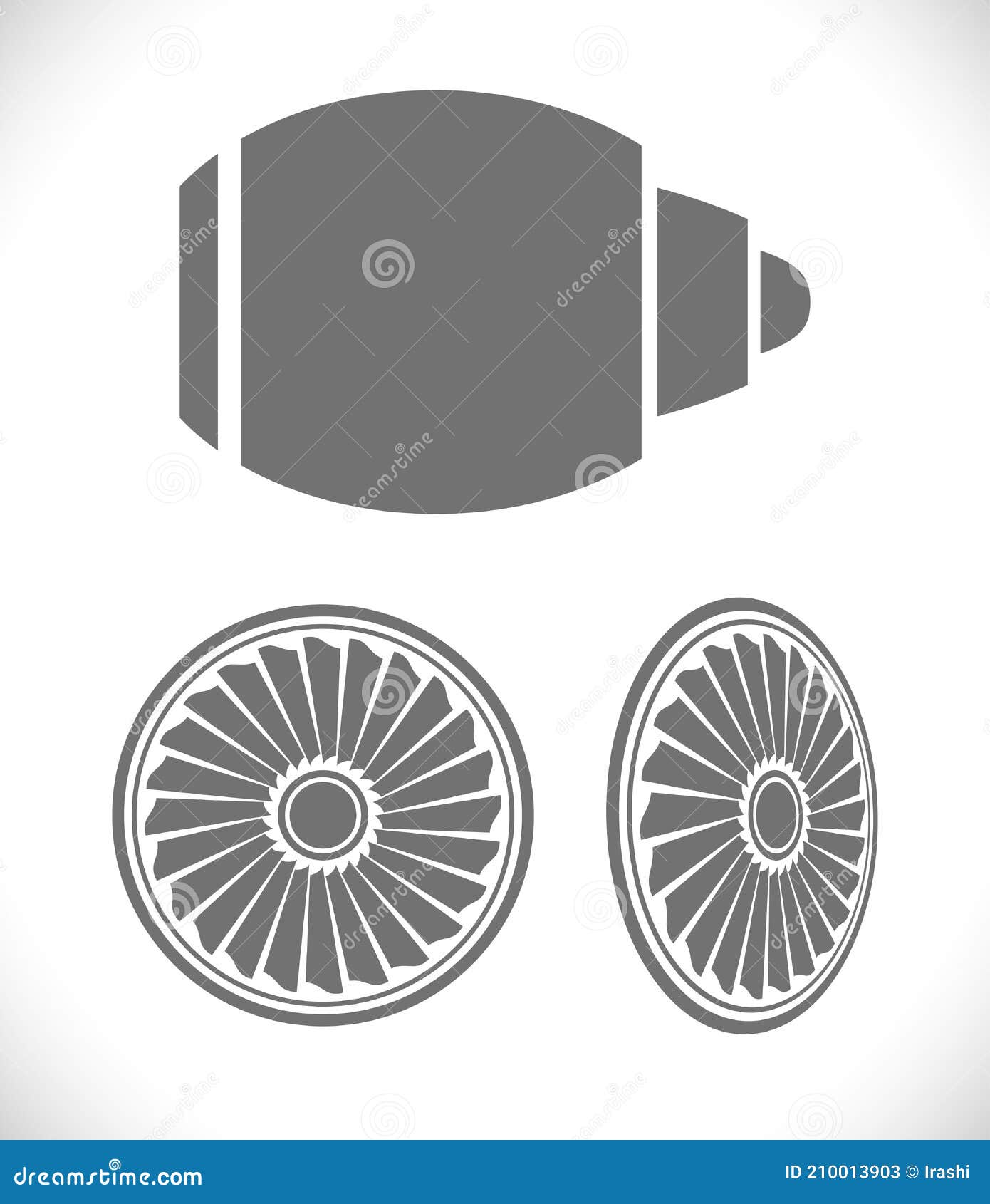 Gas turbine vector icon stock vector. Illustration of blades - 210013903