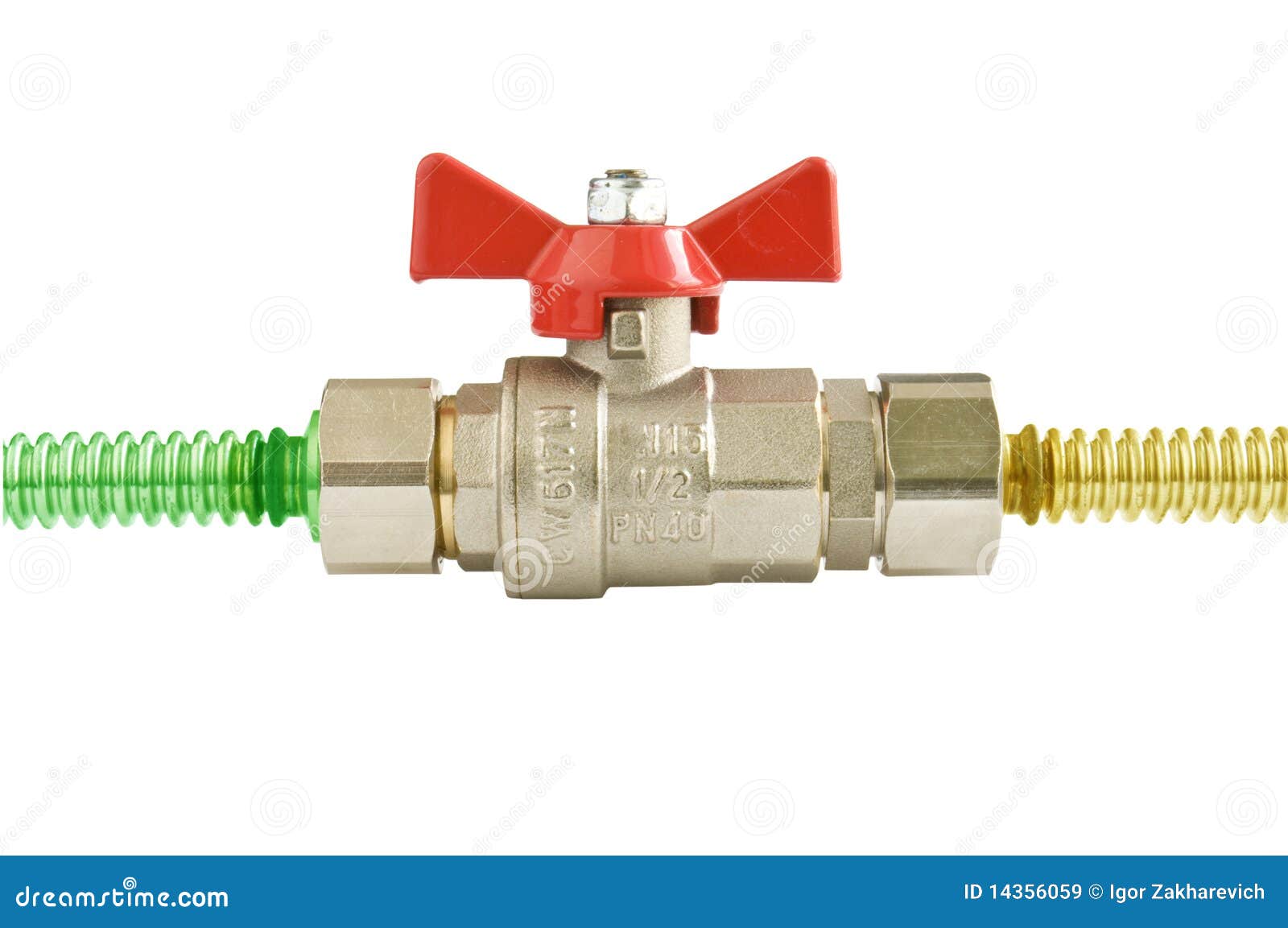 Gas valve stock image. Image of horizontal, pipe, copper - 14356059