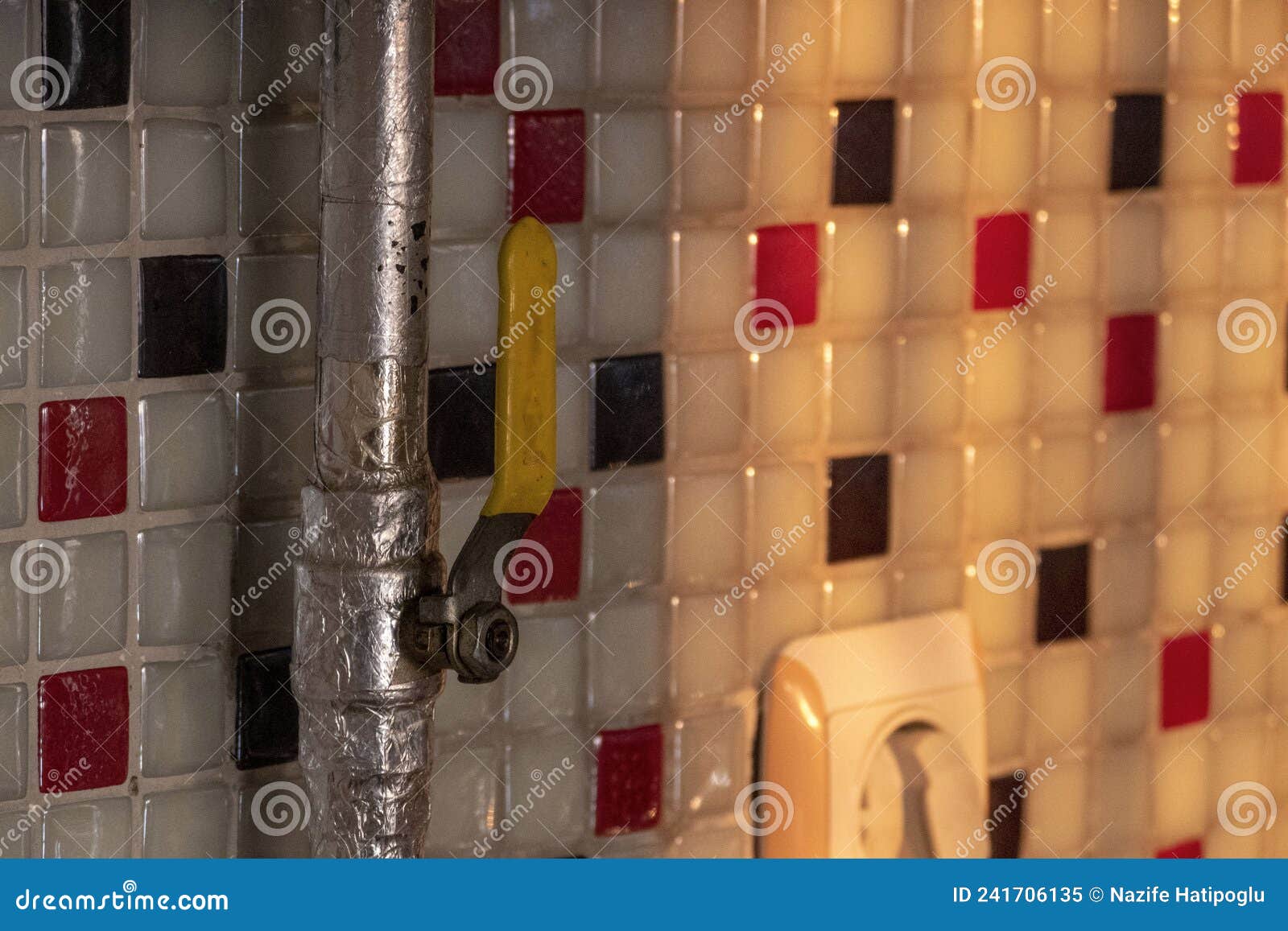 Gas Valve in the Kitchen, Open Kitchen Gas Stove Valve Stock Image ...