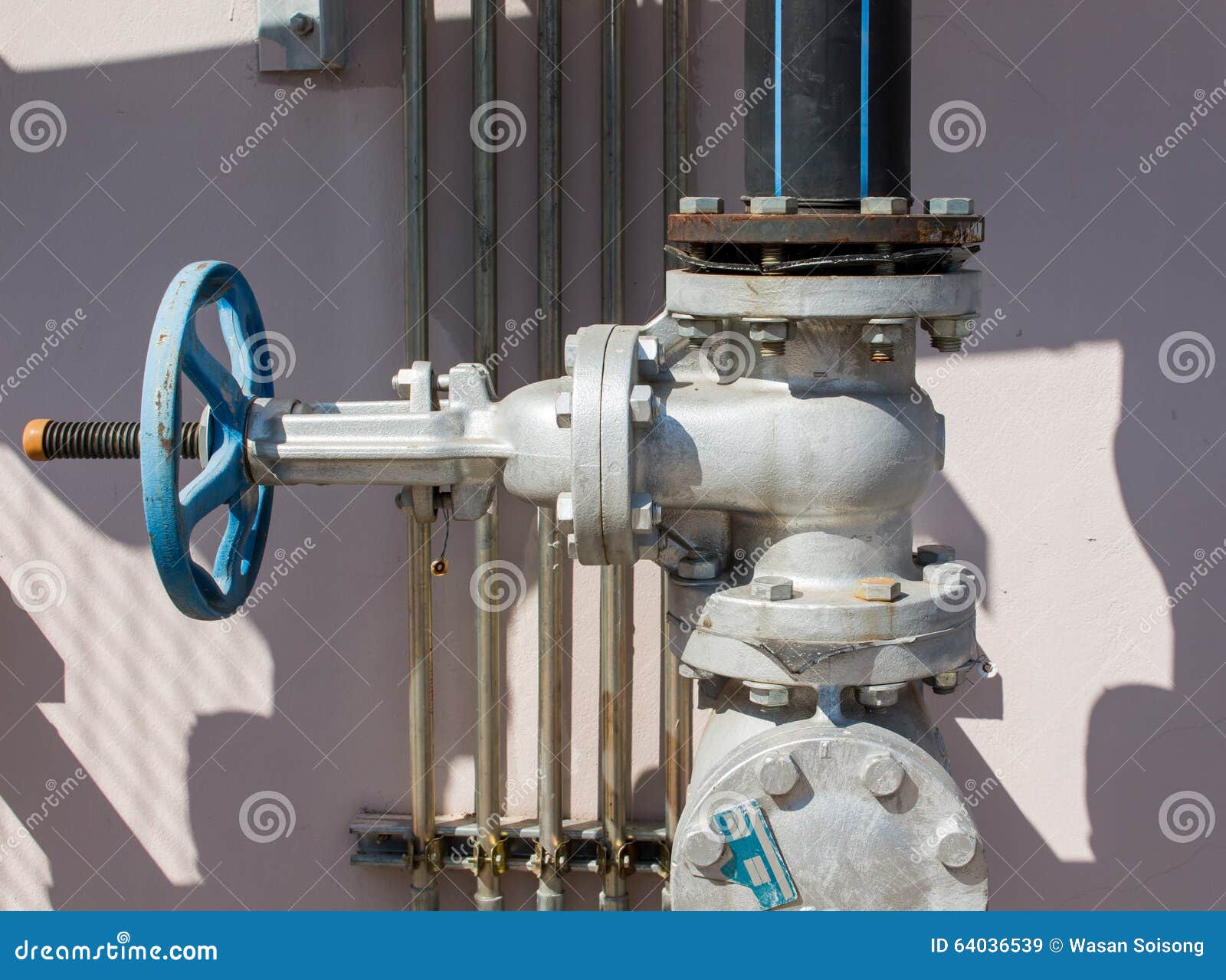 Gas Valve Systems of Building Stock Image - Image of plumbing, industry ...