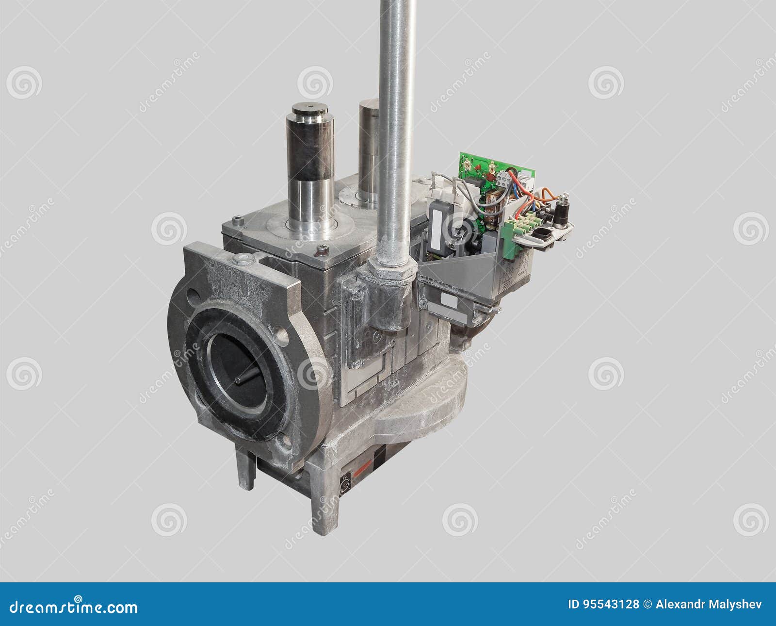 Gas valve unit. stock photo. Image of equipment, digital - 95543128