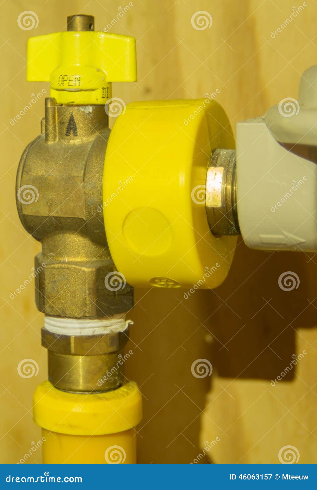 Gas valve stock image. Image of closeup, closed, handle - 46063157