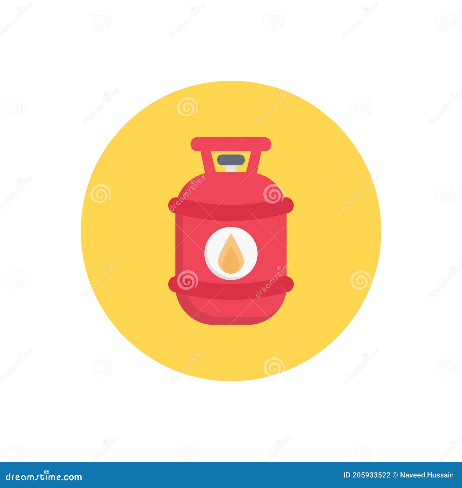 Gas Vector Flat Colour Icon Stock Vector - Illustration of flame ...