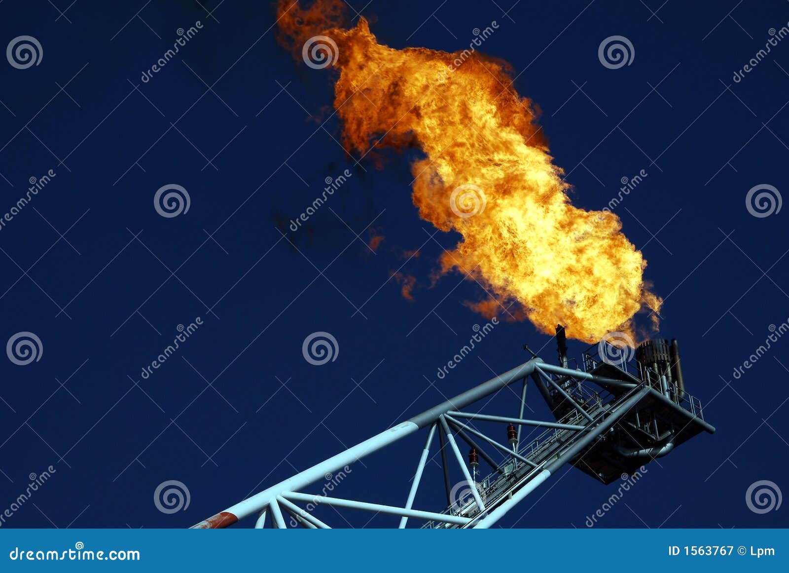 Gas Vent Flare 1 stock image. Image of energy, inject - 1563767