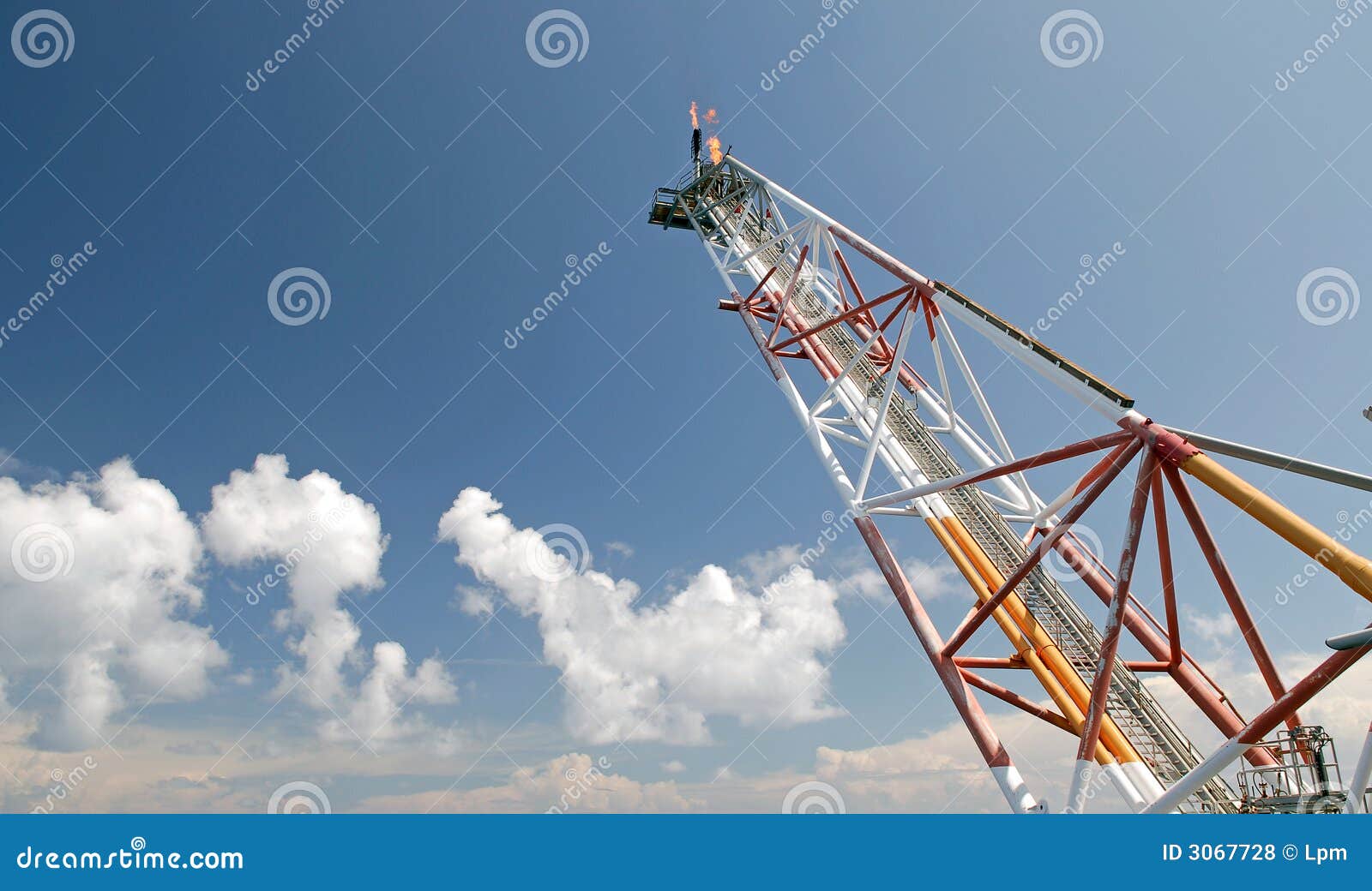 Gas Vent Rig Flare Boom stock photo. Image of crude, flaring - 3067728
