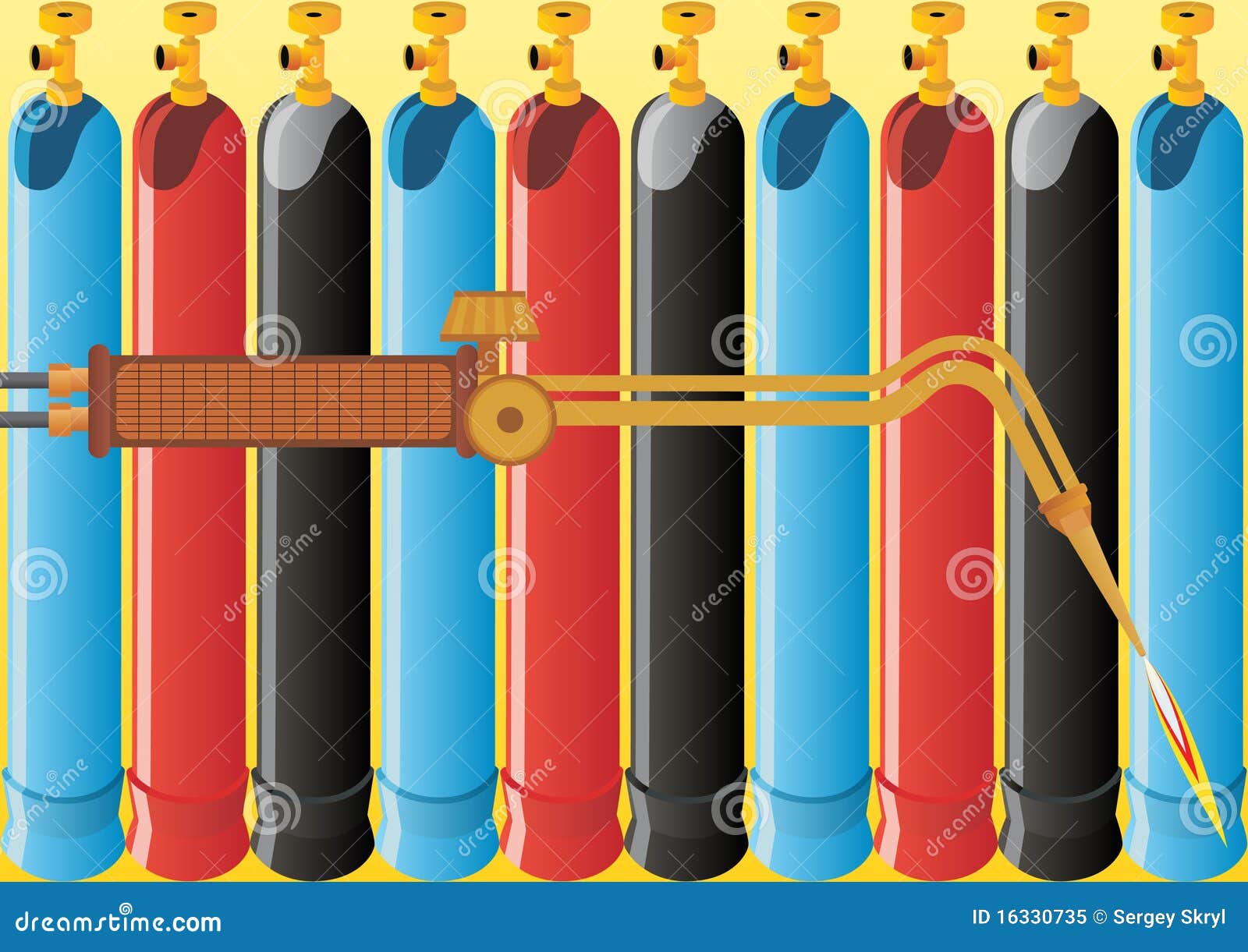Gas Welding Cartoon Vector | CartoonDealer.com #16330735