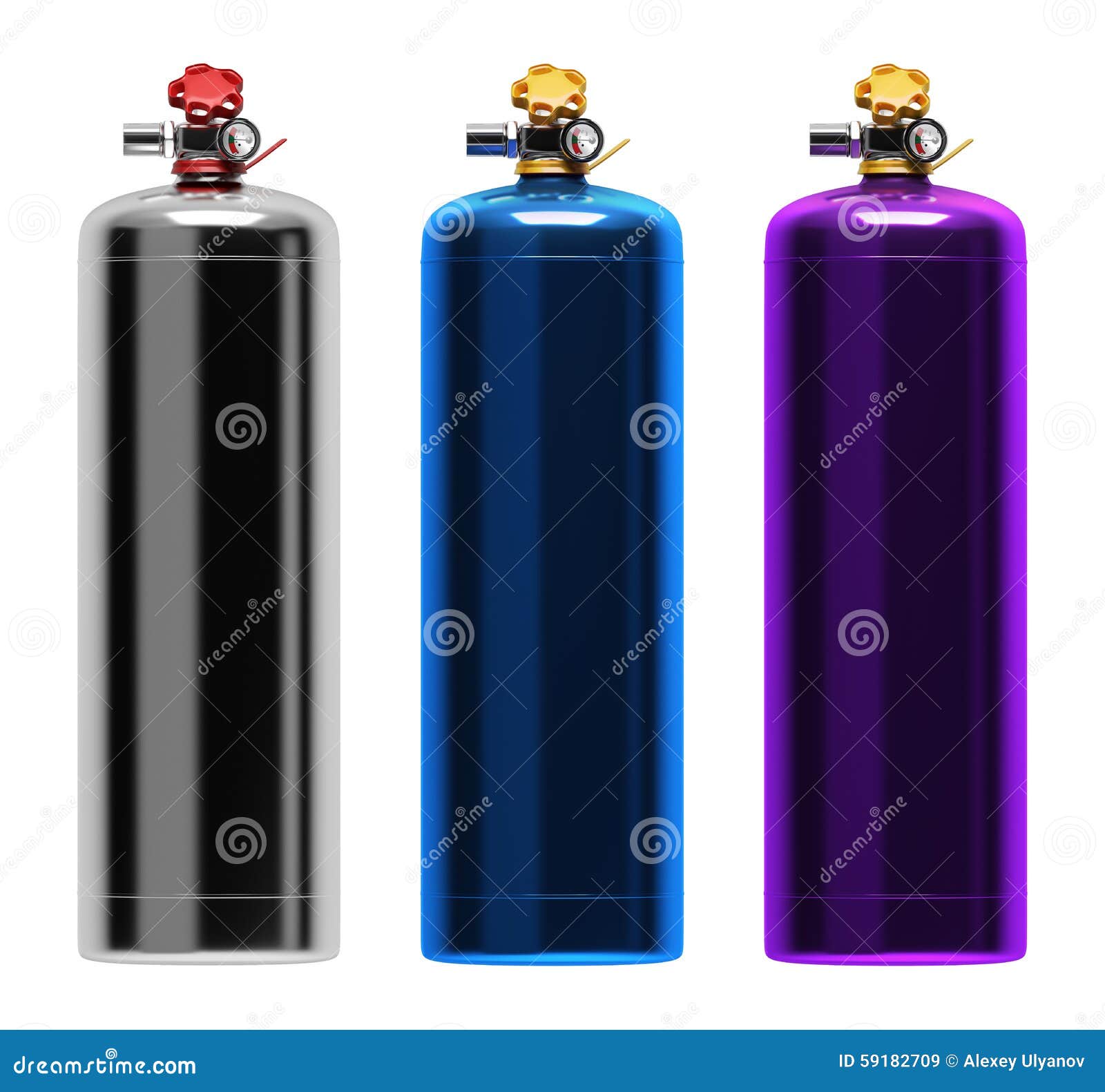 Gasflessen in Verschillende Kleuren Stock Afbeelding - Image of ...