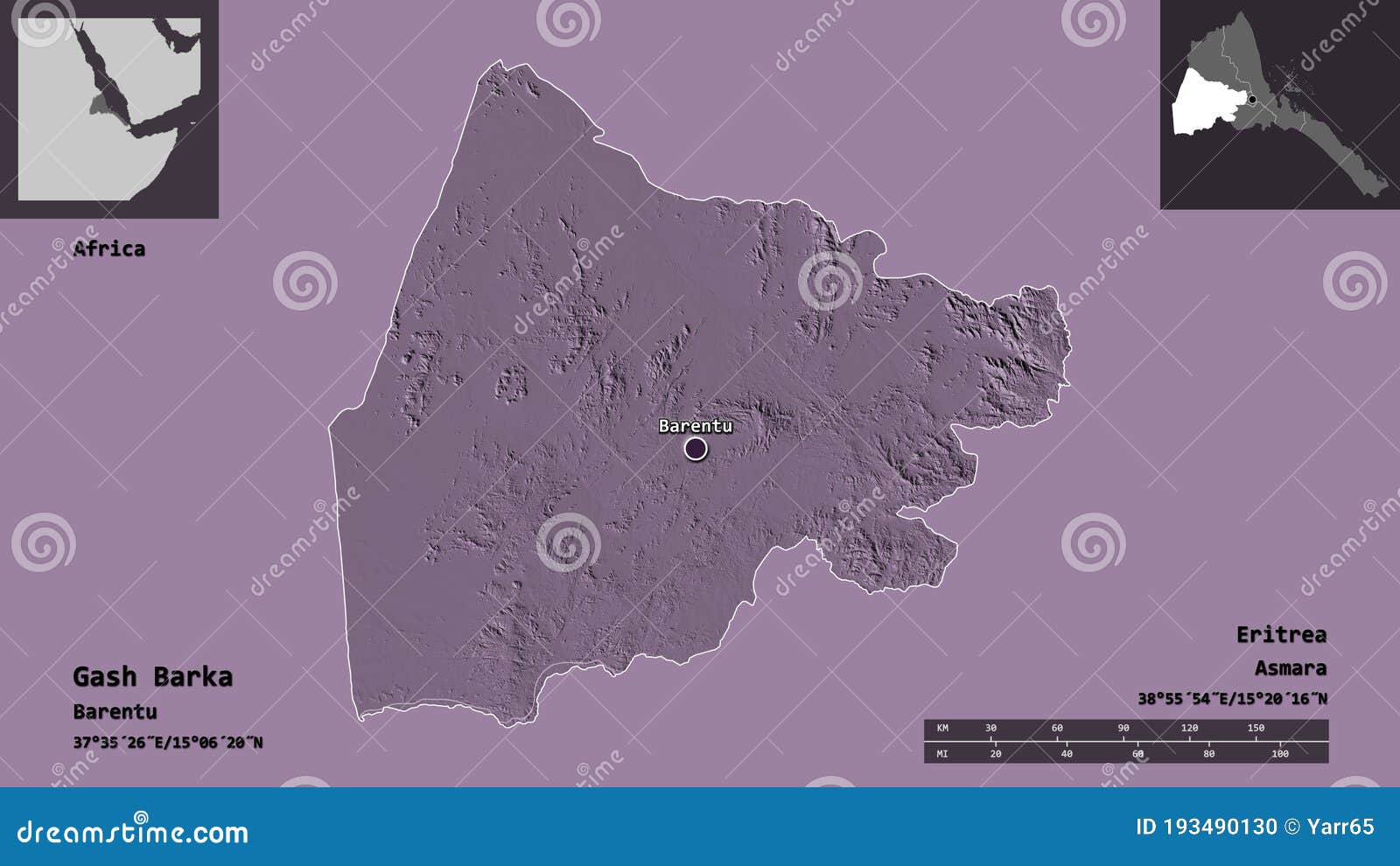 Gash Barka, Region of Eritrea,. Previews. Administrative Stock ...