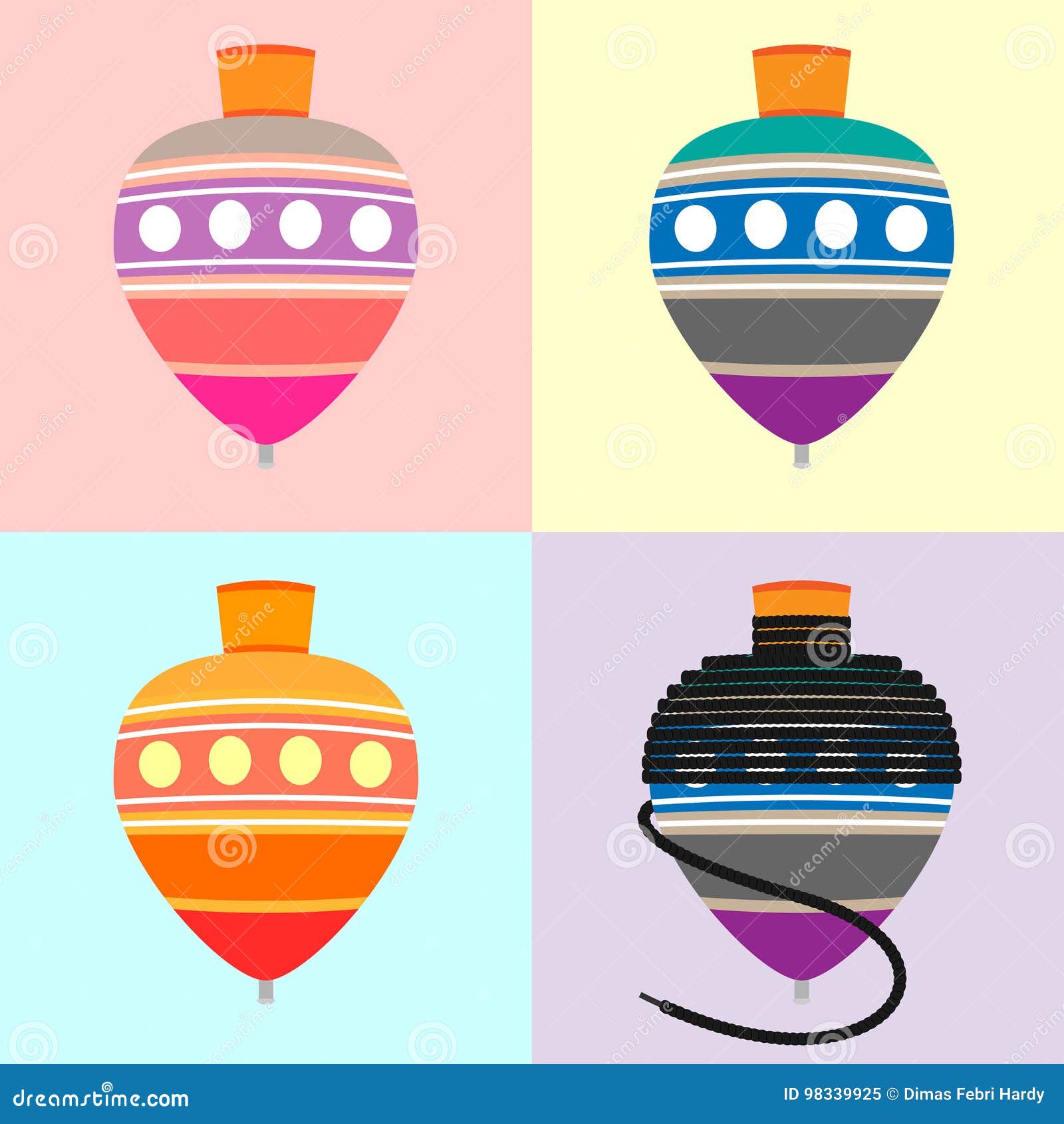 Gasing ilustración del vector. Ilustración de juego, colorido - 98339925