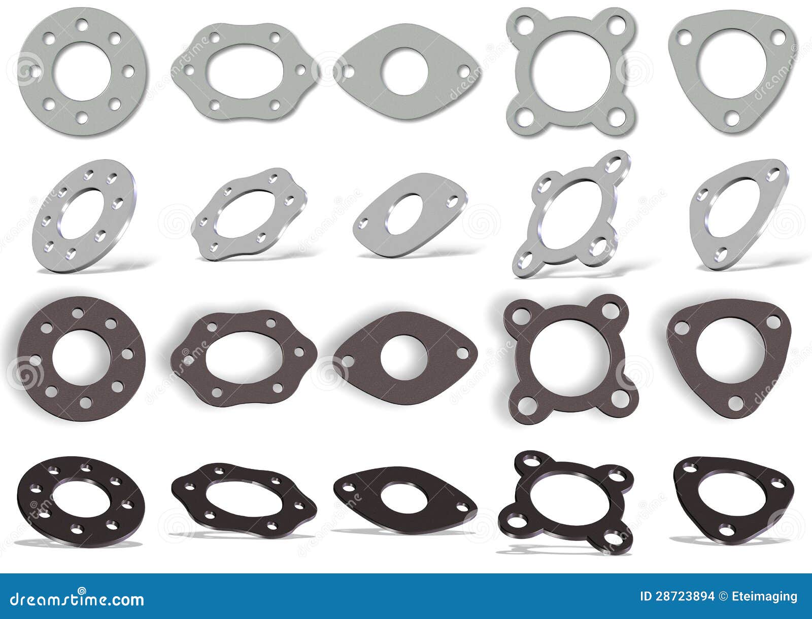 Gaskets set stock illustration. Illustration of industry - 28723894