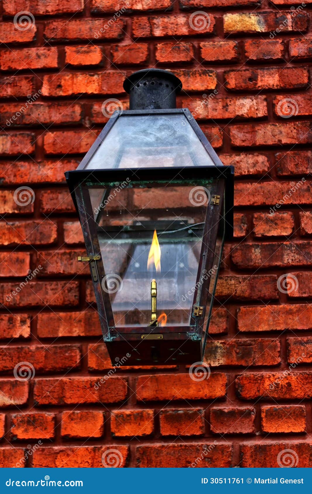 Gaslight close up stock image. Image of brick, gaslight - 30511761