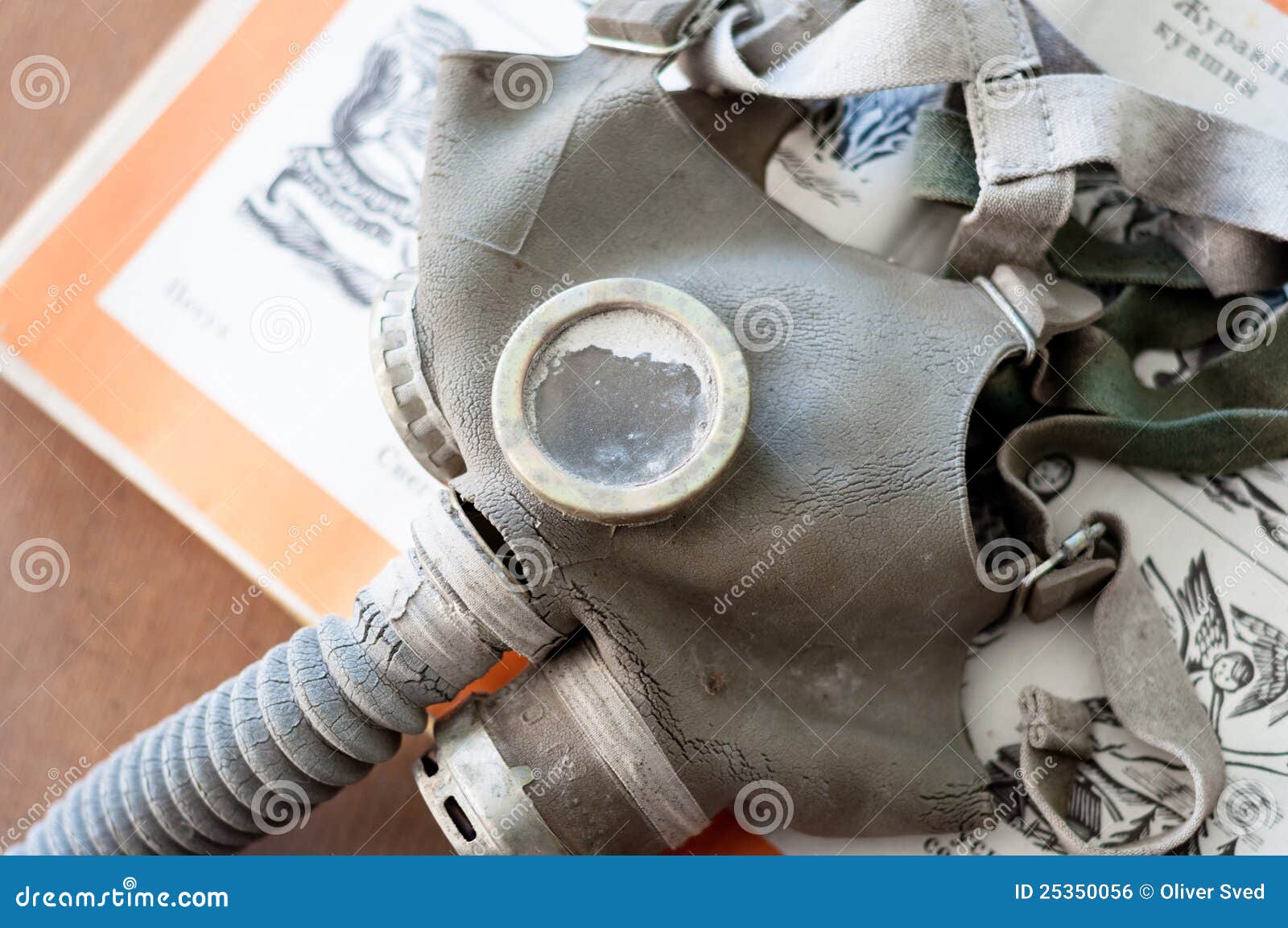Gasmask on a Book for Children Stock Photo - Image of environment ...