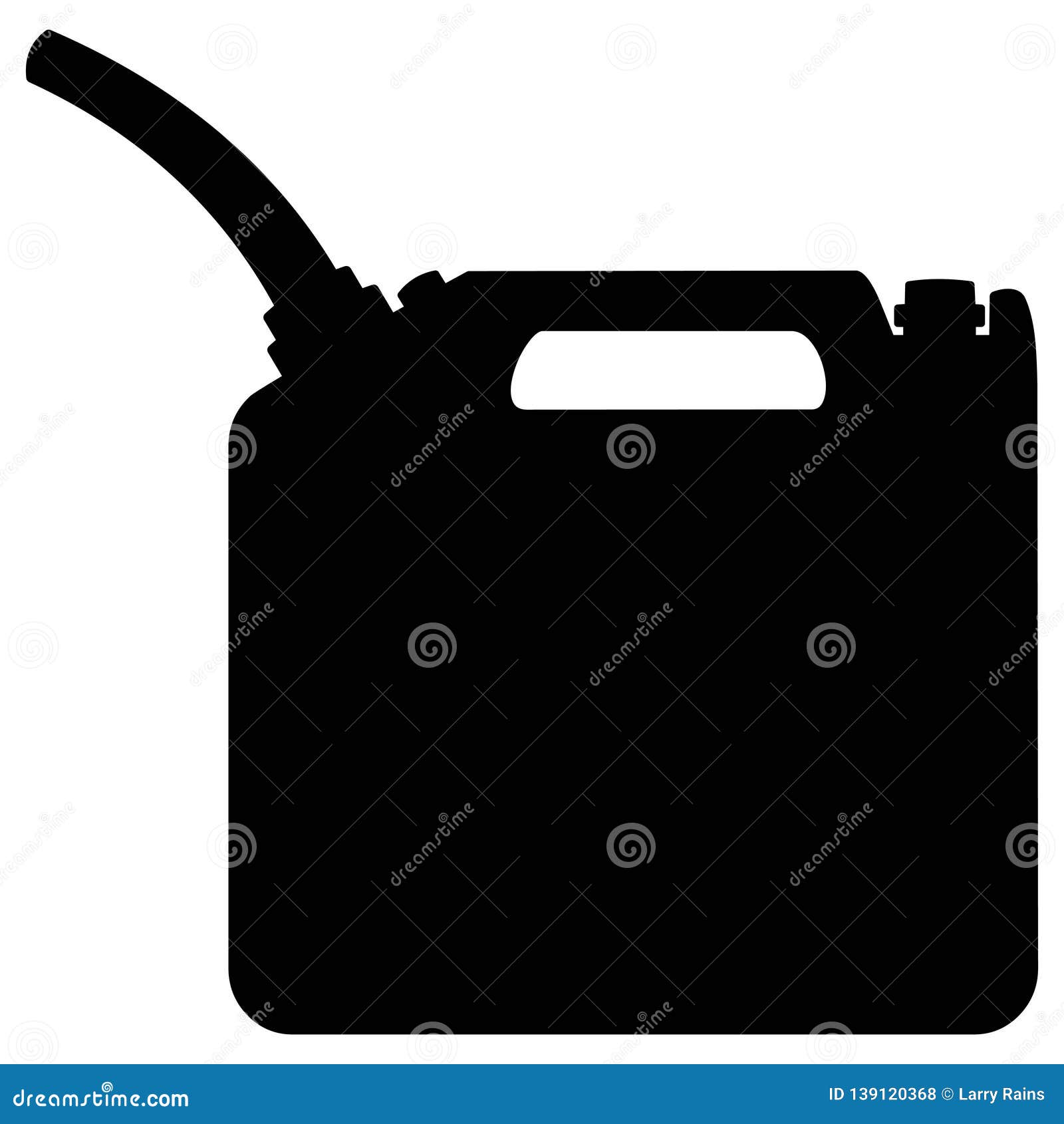 Gasoline Can Silhouette stock vector. Illustration of container - 139120368