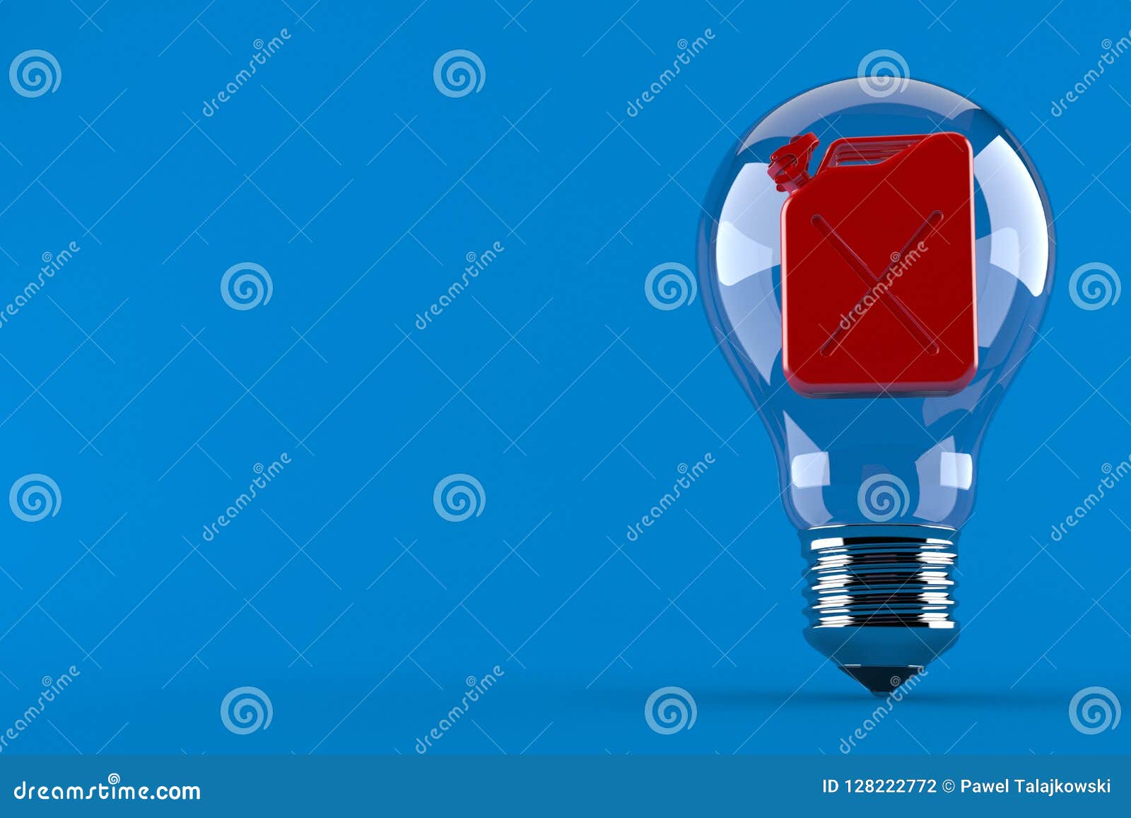 Gasoline Canister Inside Light Bulb Stock Illustration - Illustration ...