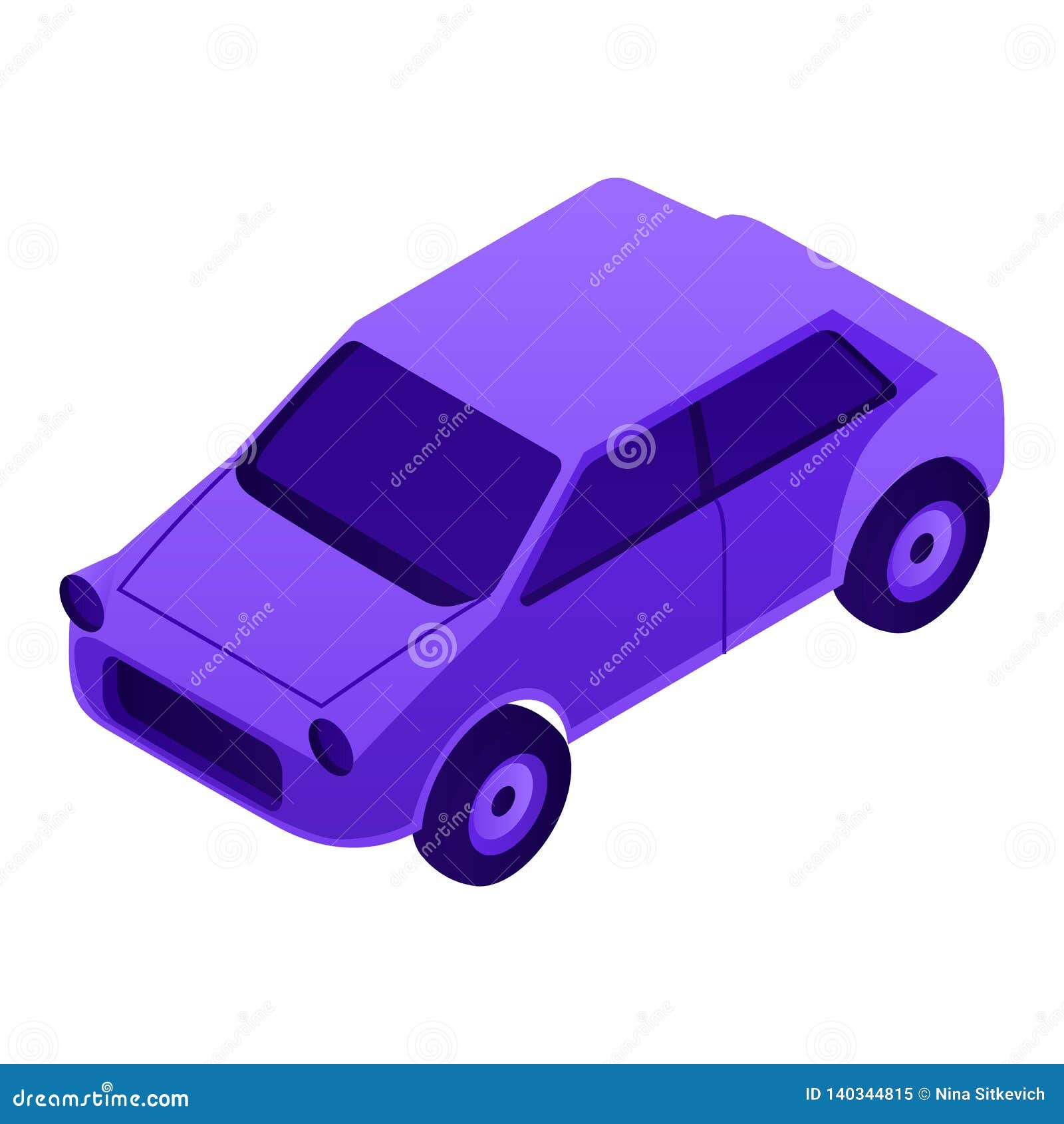 Gasoline Car Icon, Isometric Style Stock Vector - Illustration of ...