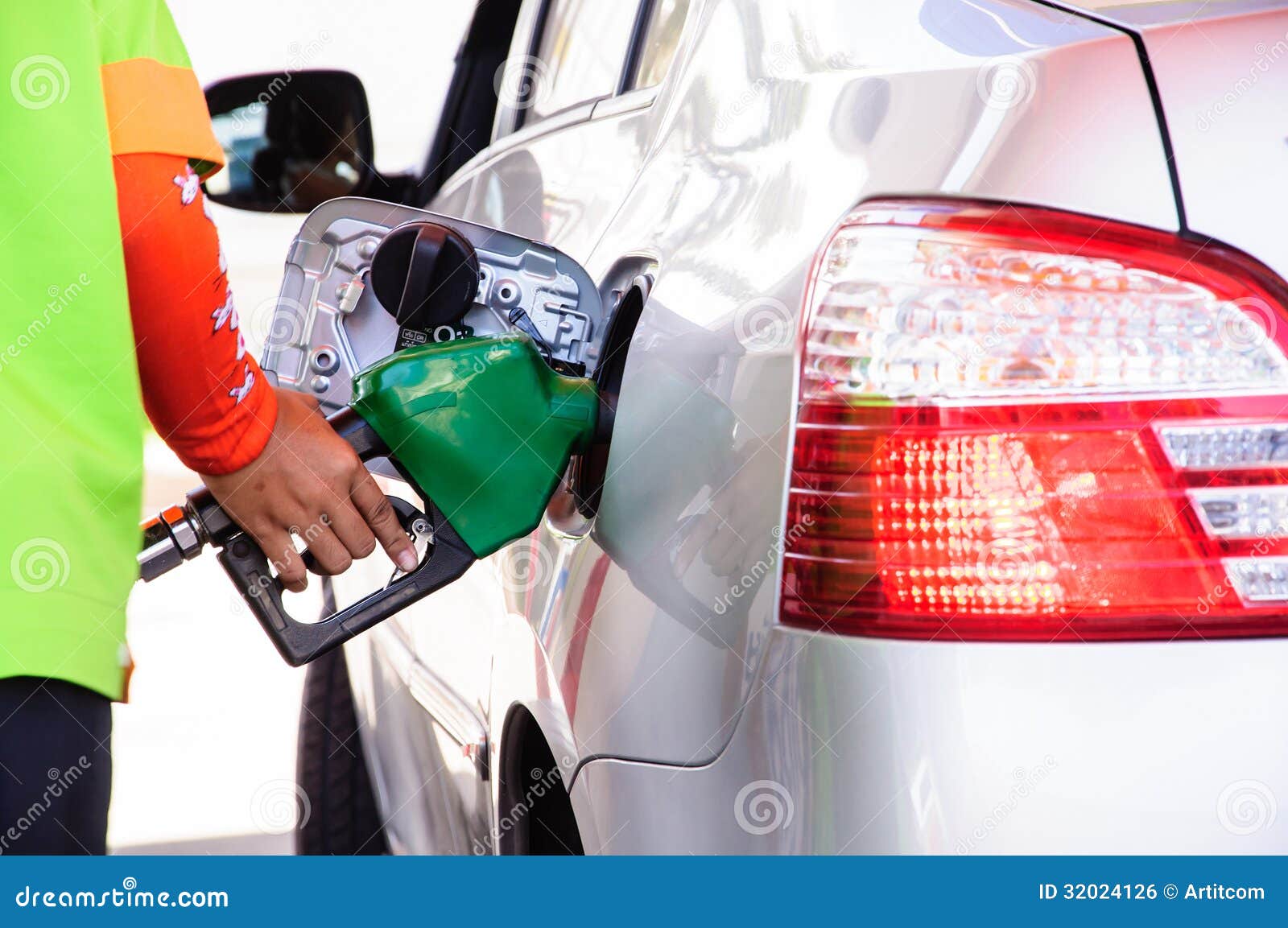 Gasoline car refilling stock photo. Image of power, refuel - 32024126
