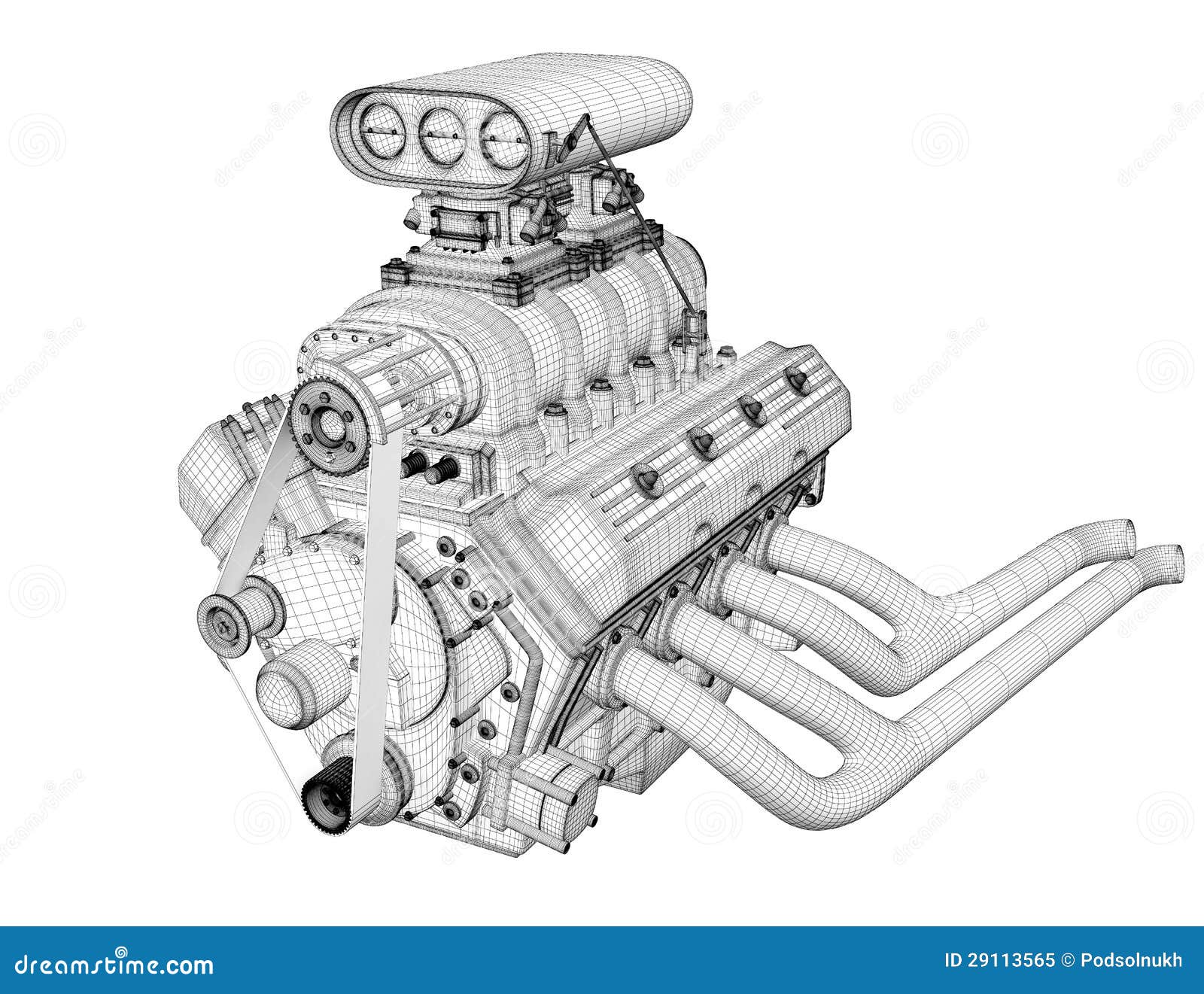 Gasoline engine stock illustration. Illustration of motor - 29113565