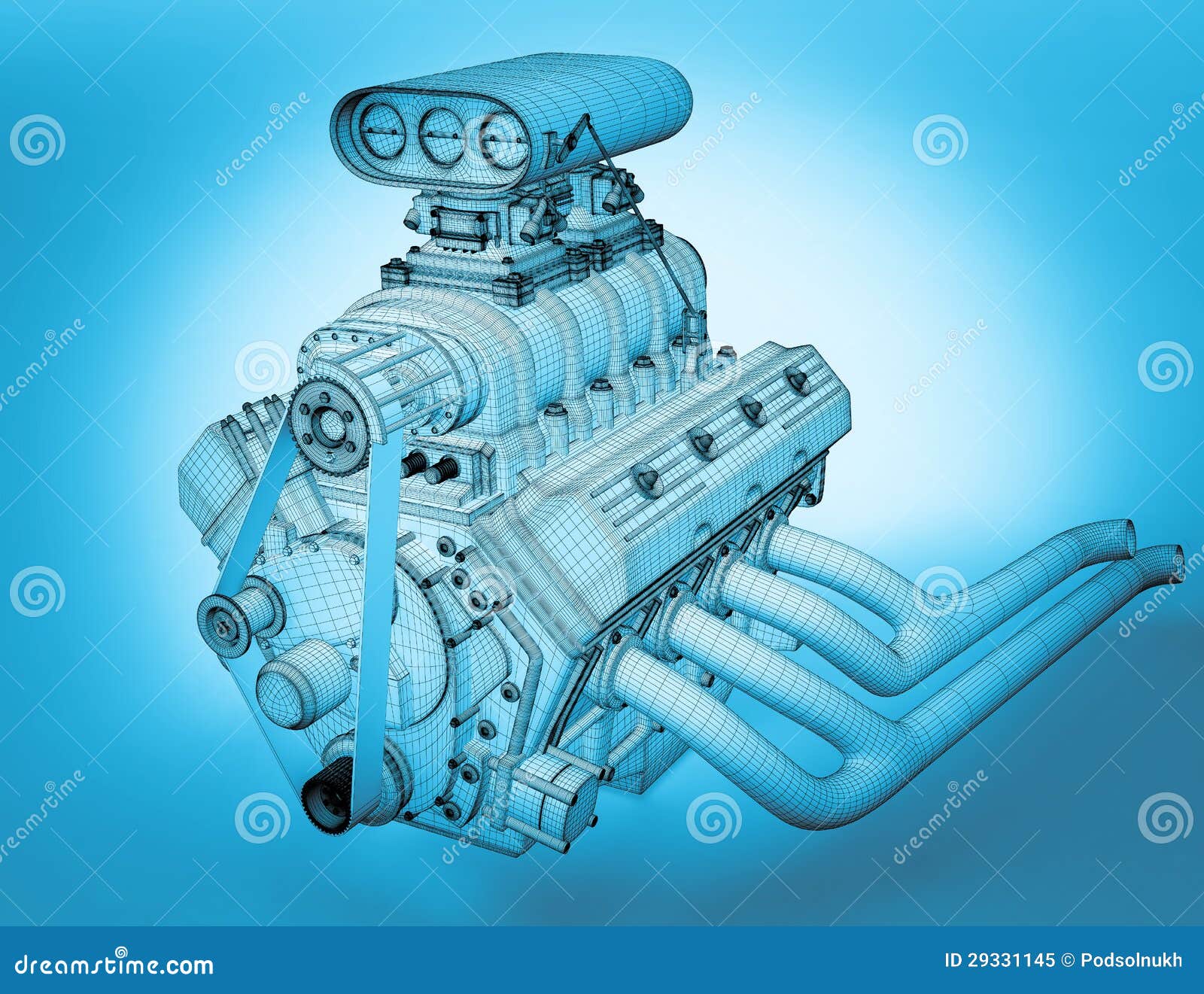 Gasoline engine stock illustration. Illustration of motor - 29331145