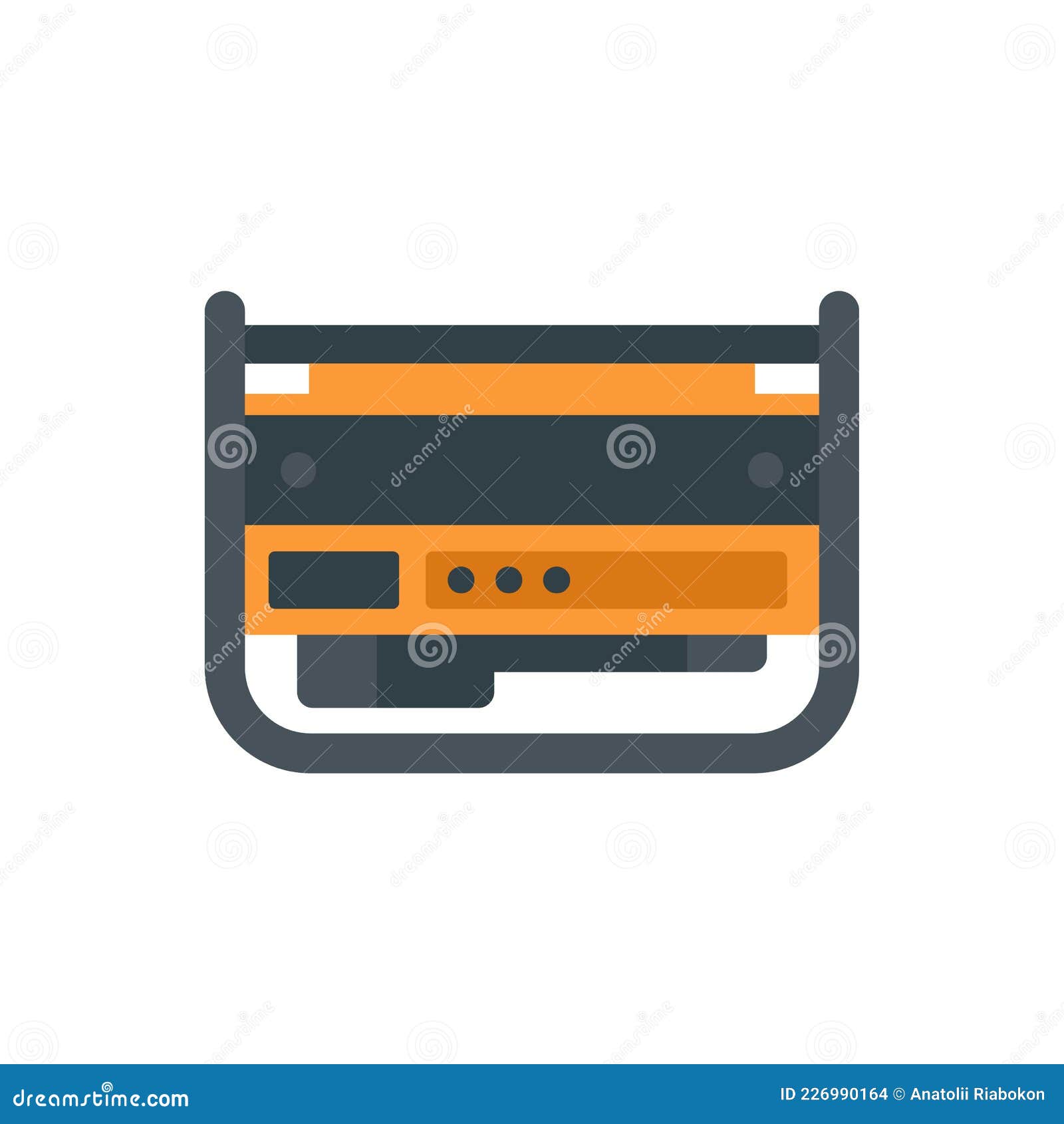Gasoline Generator Icon Flat Isolated Vector Stock Vector ...