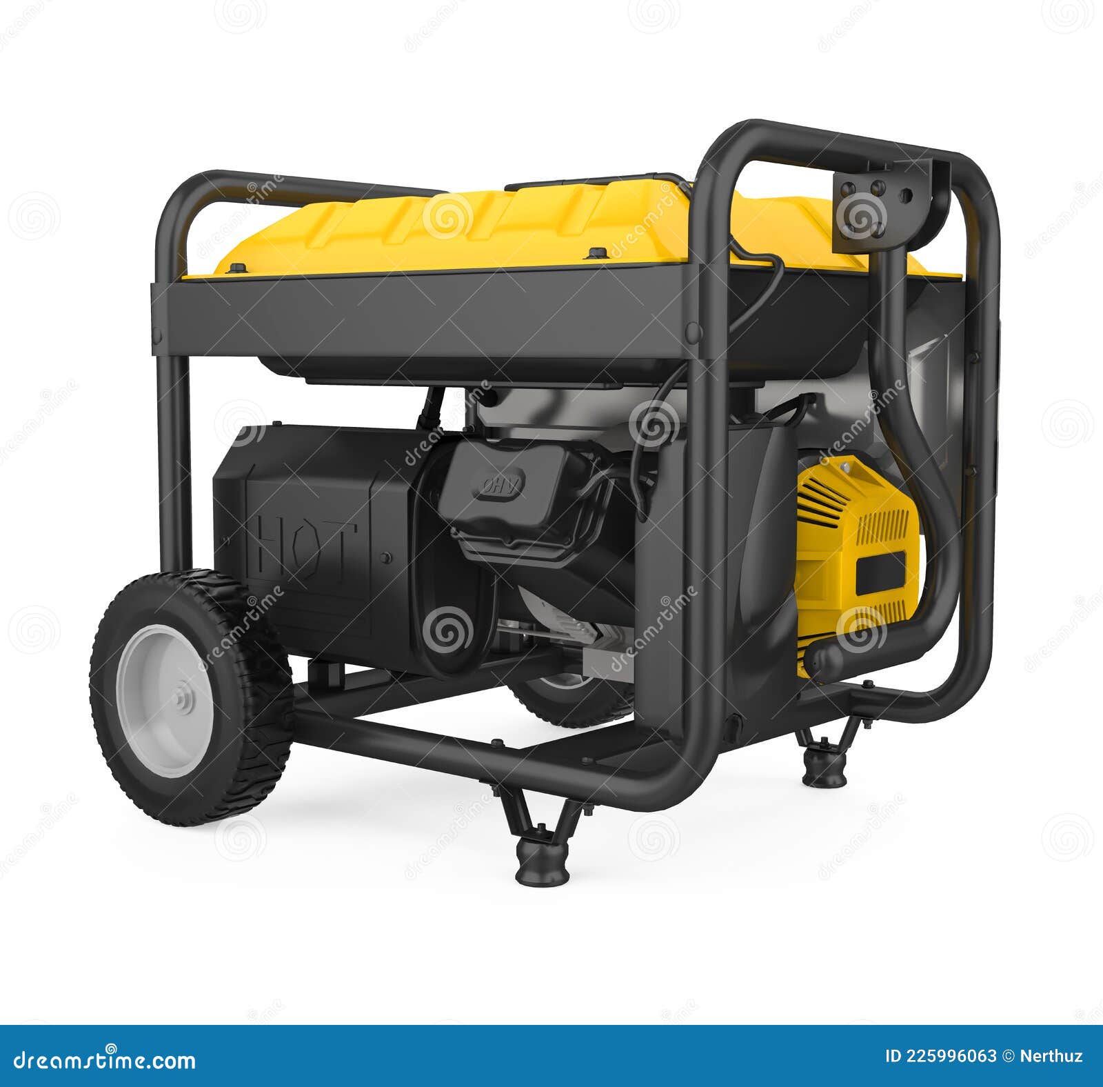 Gasoline Generator Isolated Stock Illustration - Illustration of energy ...
