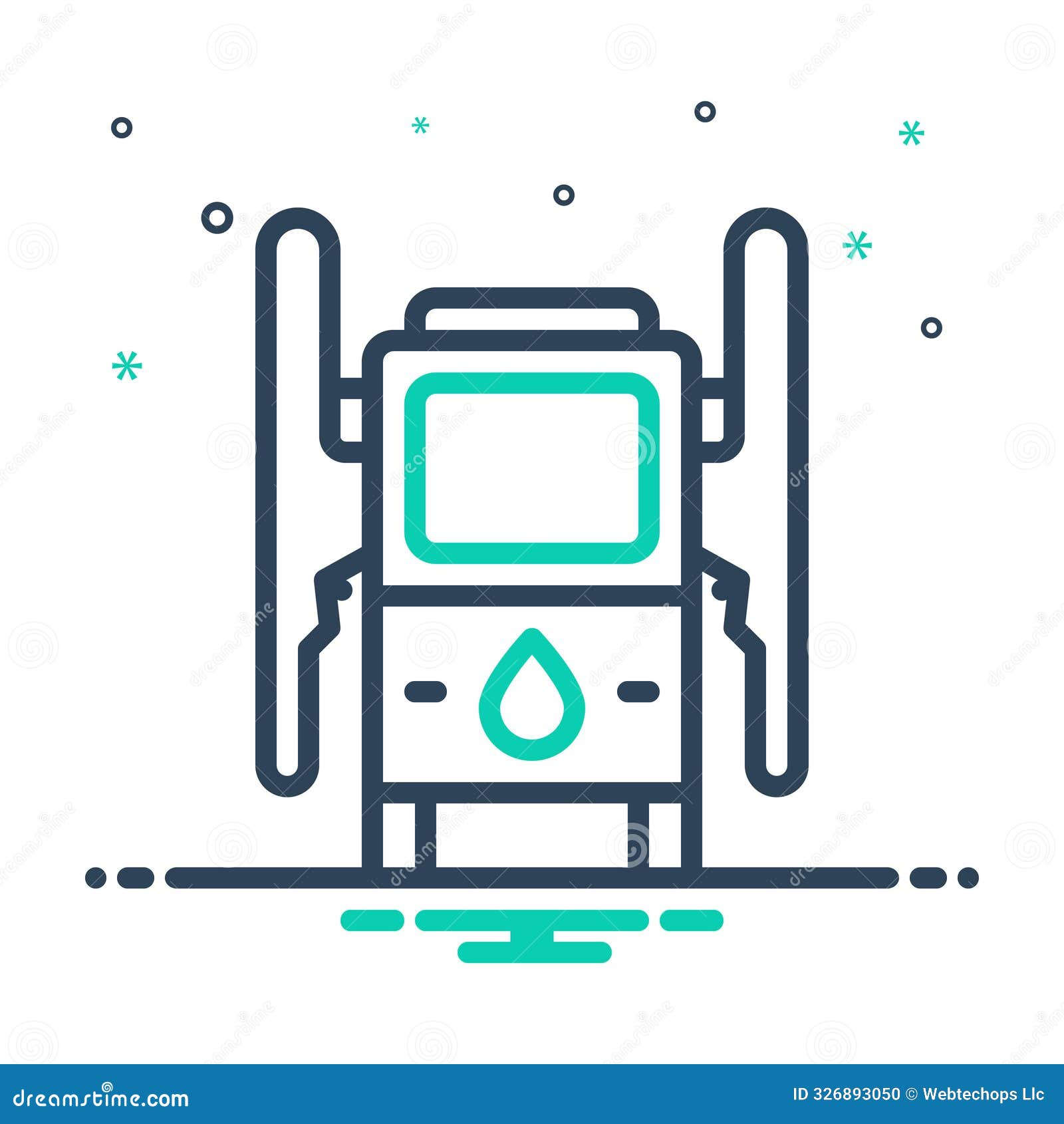 Mix Icon for Gasoline, Fuel and Petrol Stock Illustration ...