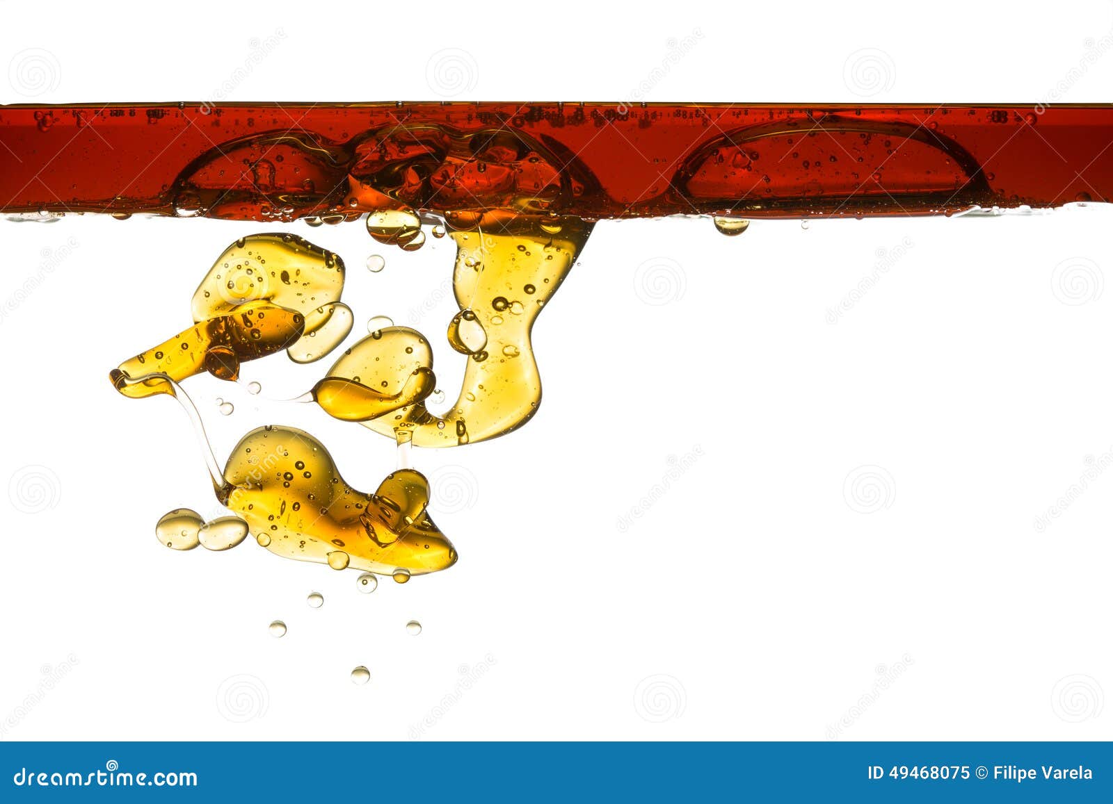 Gasoline Isolated in Water (white) Stock Image - Image of mixed, micro ...