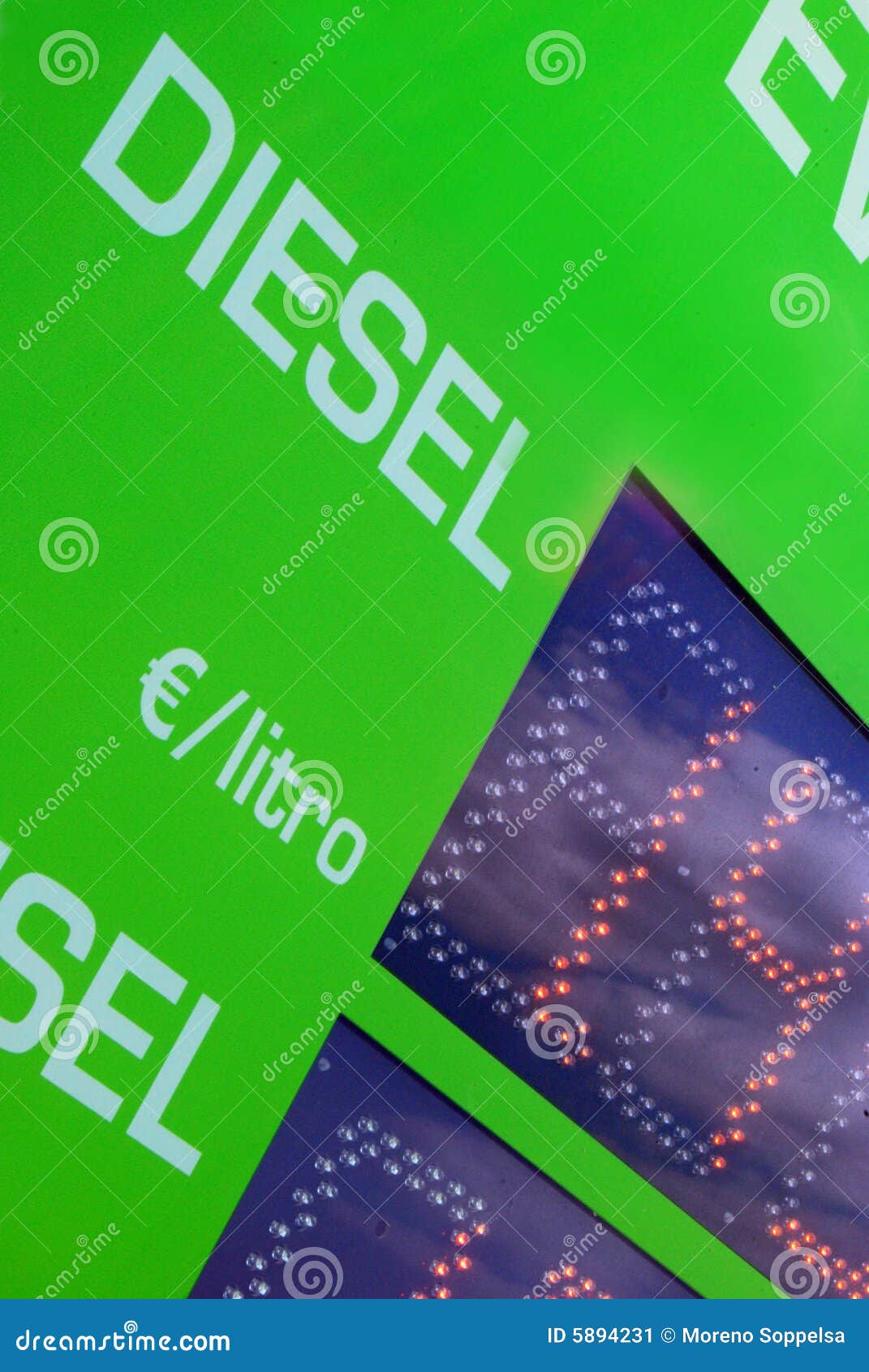 Gasoline price sign - Euro stock image. Image of power - 5894231