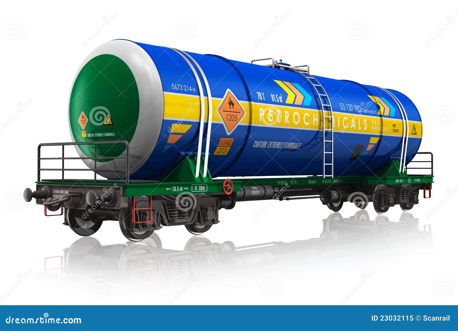 Gasoline railroad tank car stock illustration. Illustration of logistic ...