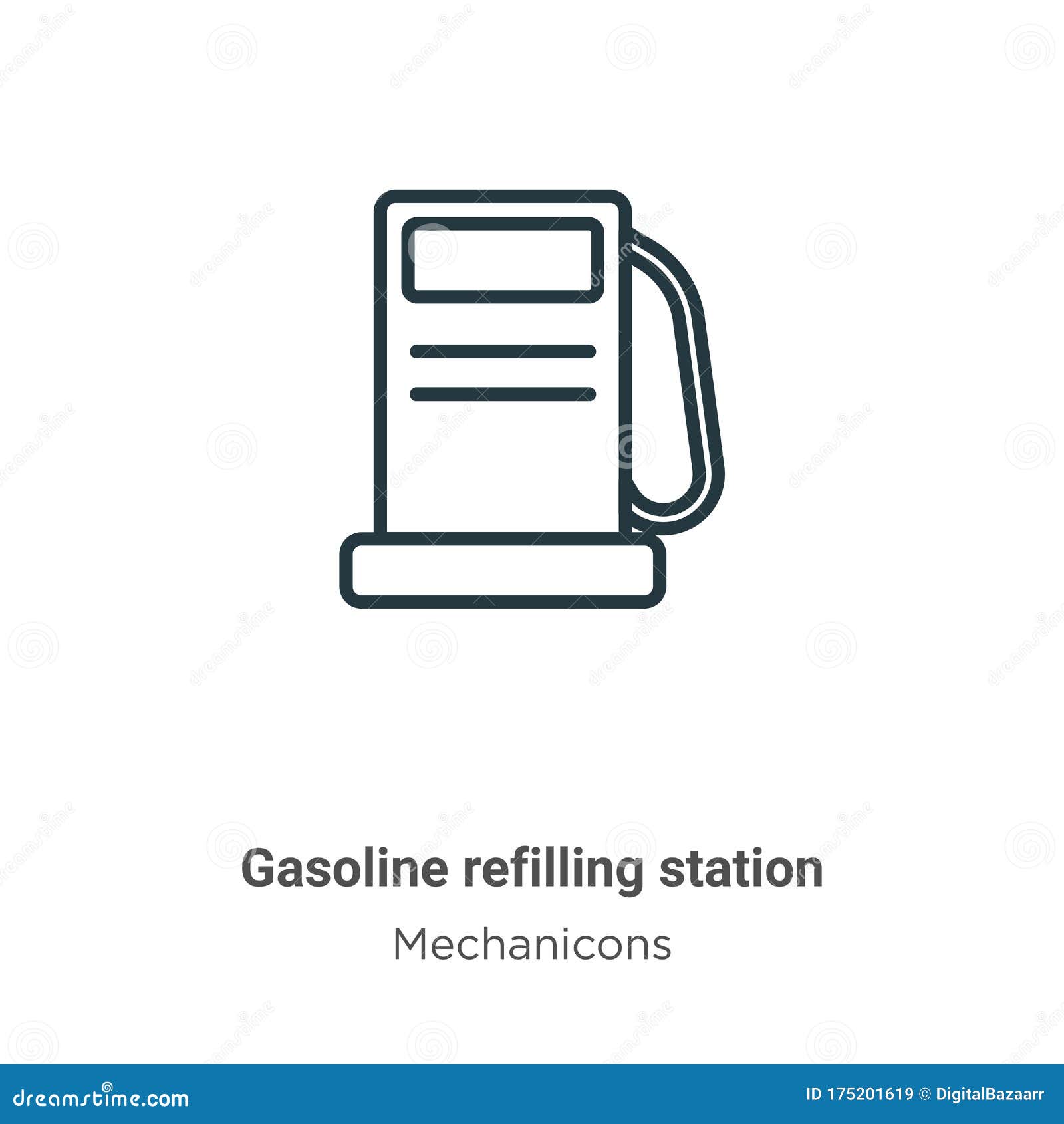 Gasoline Refilling Station Icon In Trendy Design Style. Gasoline ...