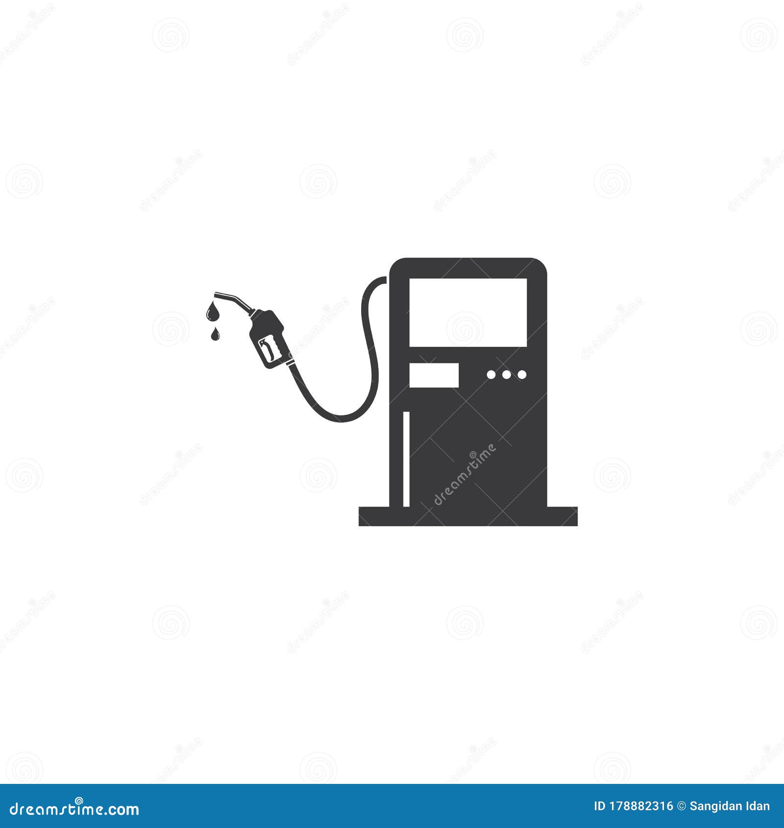 Car Refueling Station Icons. Gas And Petrol Pump, Electric Vehicle ...