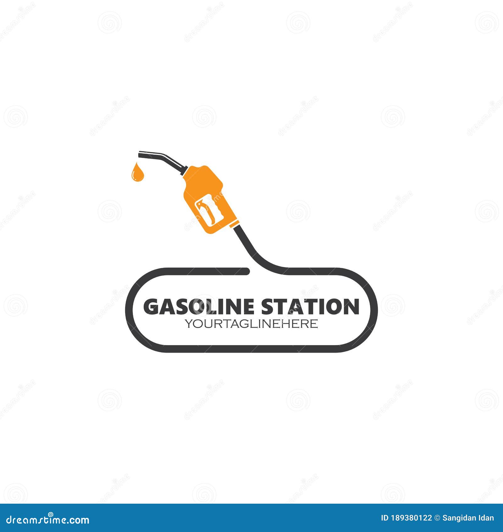 Gasoline Refueling Station Vector Illustration Stock Vector ...