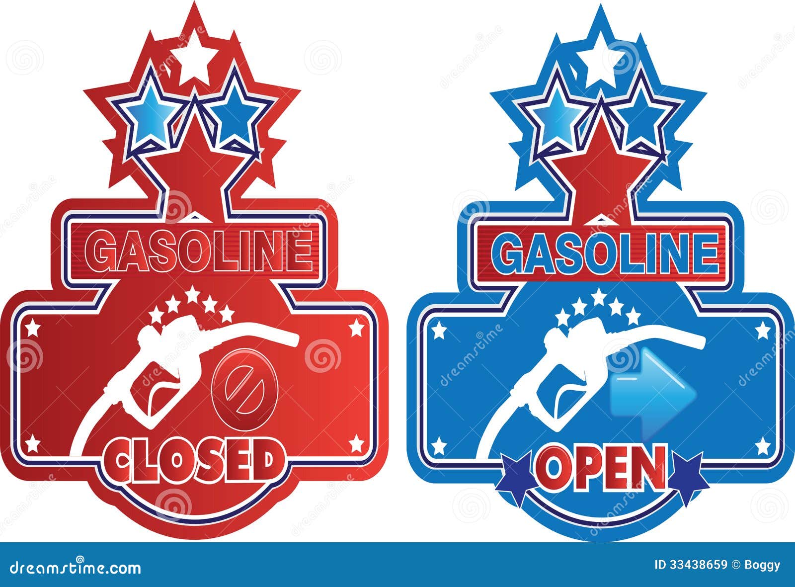 Gasoline sign stock vector. Illustration of retro, fuel - 33438659