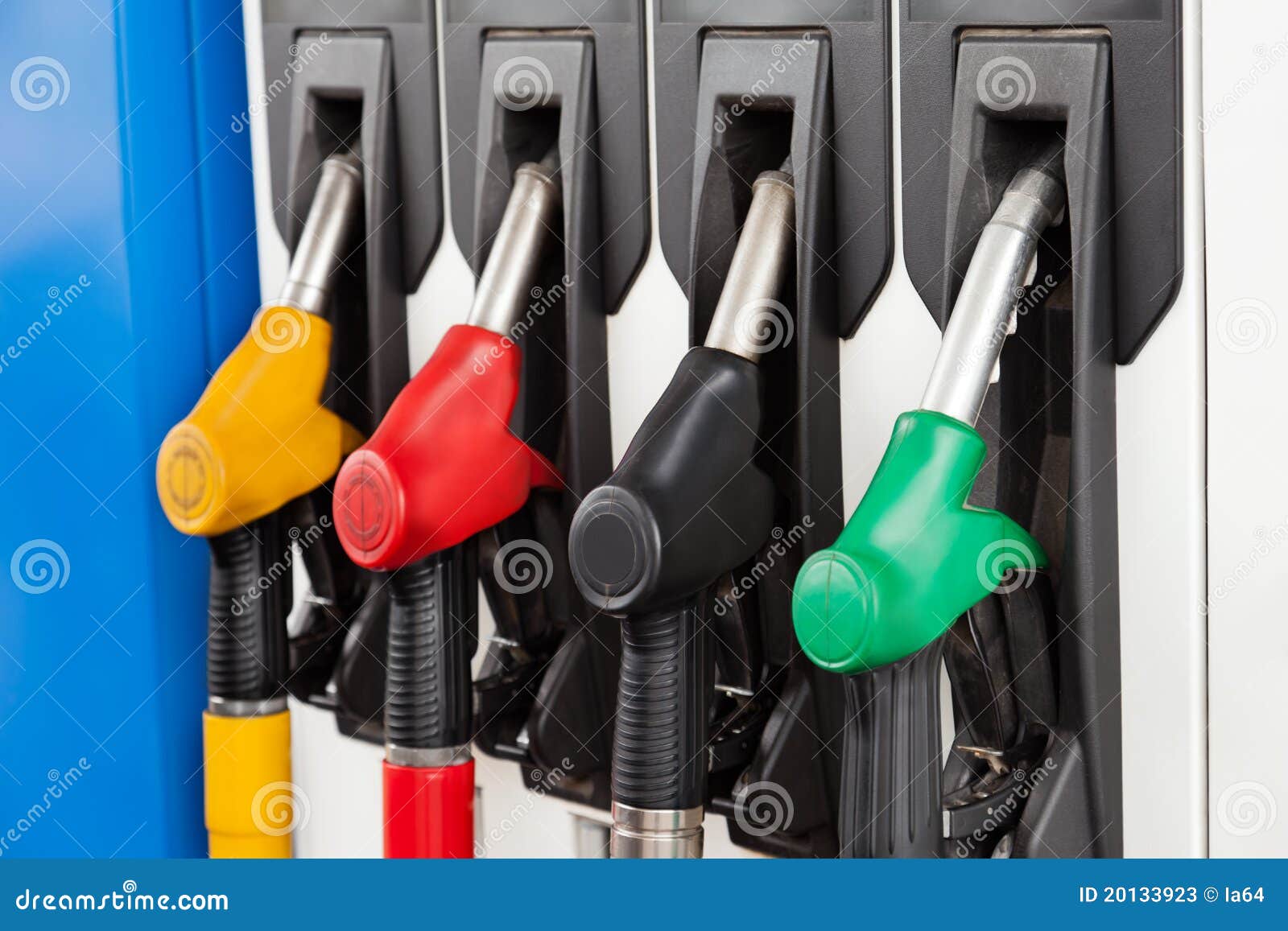 Gasoline Station Fuel Pumps Stock Image - Image of handle, hand: 20133923