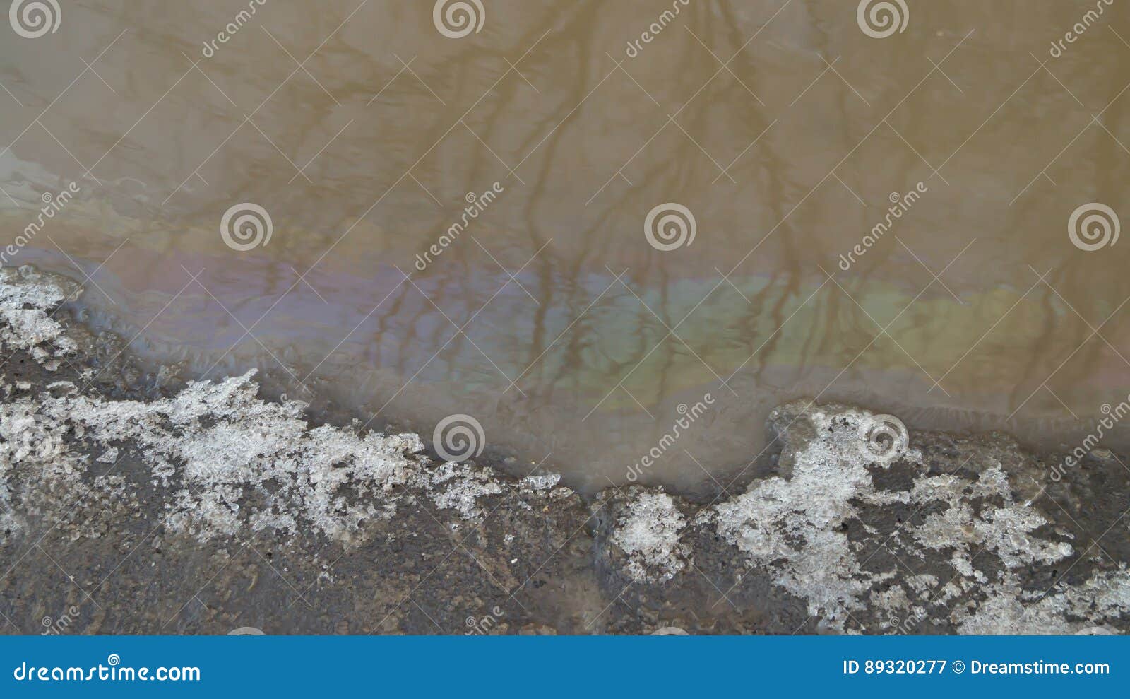 Gasoline on the Surface of Water Stock Image - Image of rainbow ...