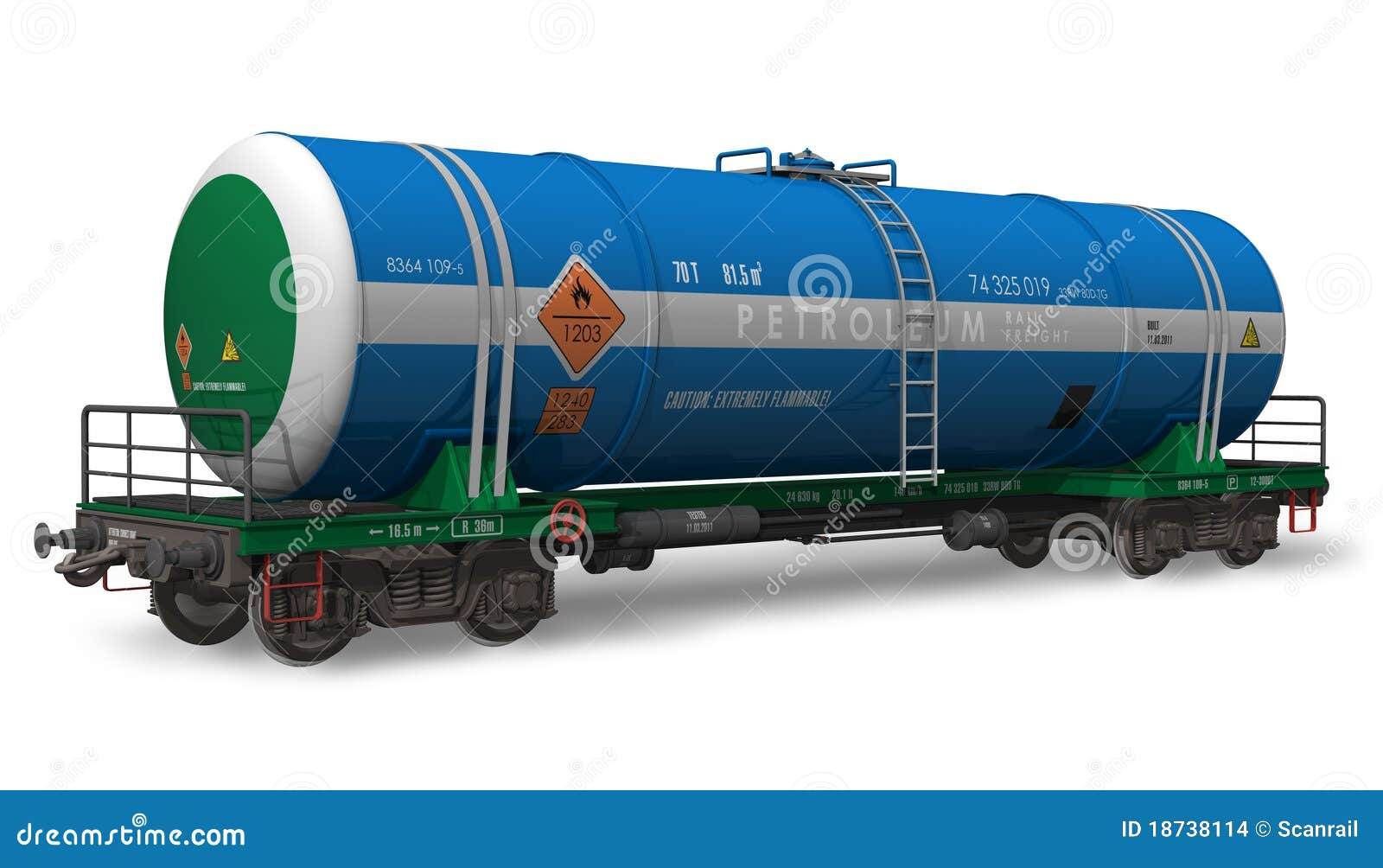 Gasoline Tanker Railroad Car Stock Illustration - Illustration of fuel ...