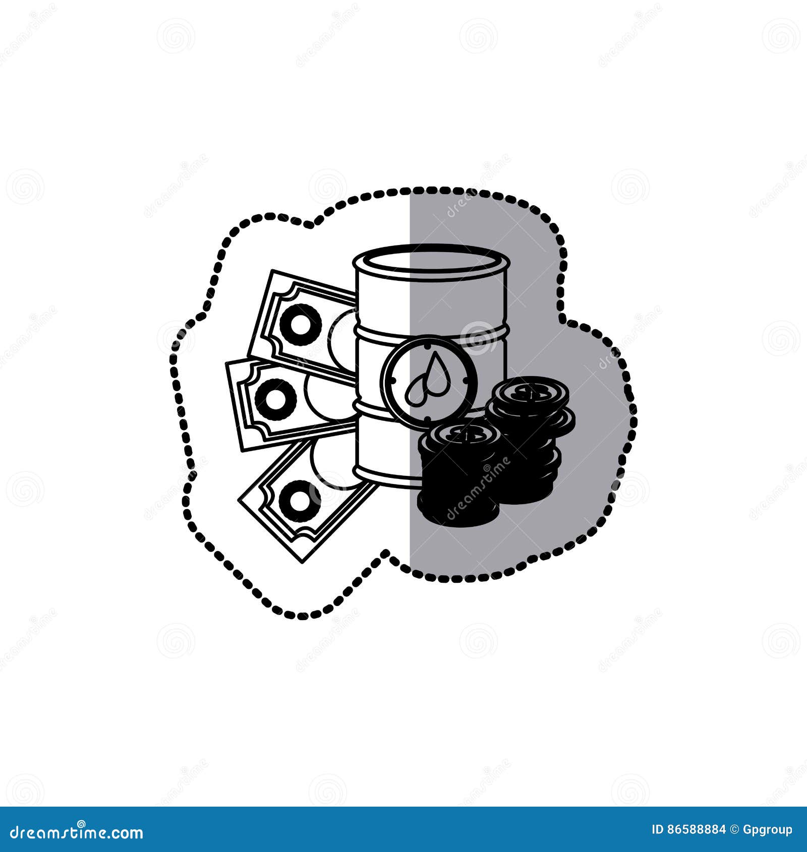 Gasoline Tanks Money Icon Stock Illustrations – 8 Gasoline Tanks Money ...