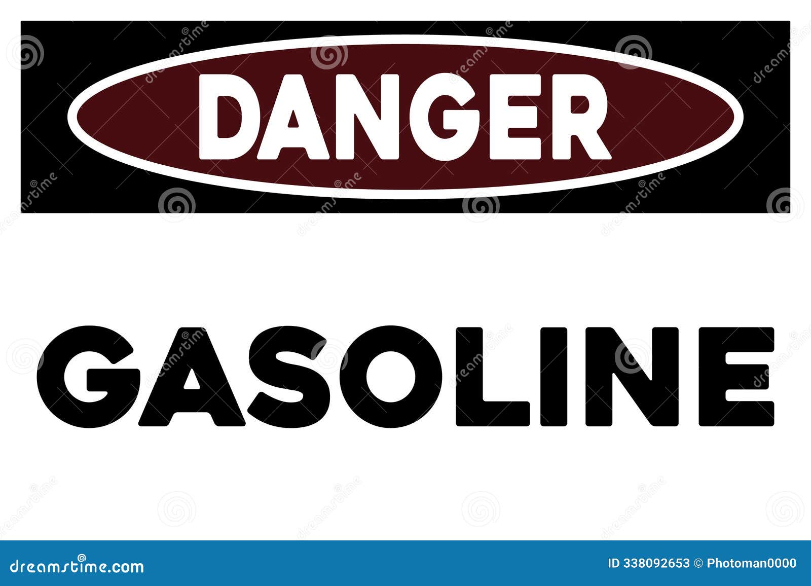 Gasoline warning sign stock illustration. Illustration of industry ...