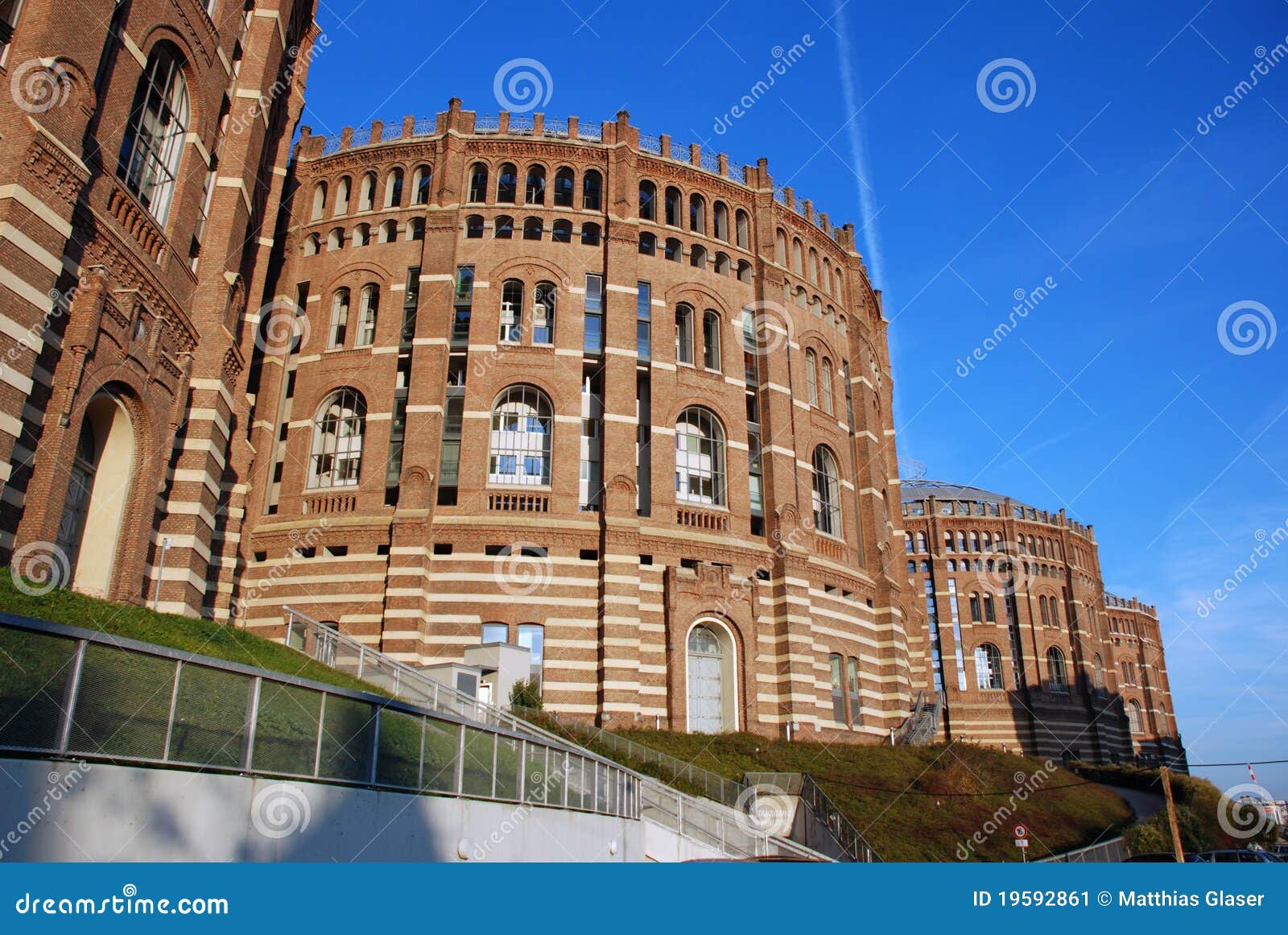 Gasometer Buildings in Vienna Stock Image - Image of building ...
