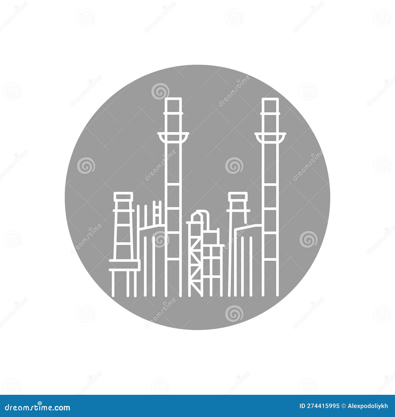 Gass Factory Color Line Icon. Pictogram for Web Page Stock Vector ... Gass Factory Color Line Icon. Pictogram for Web Page Stock Vector ...