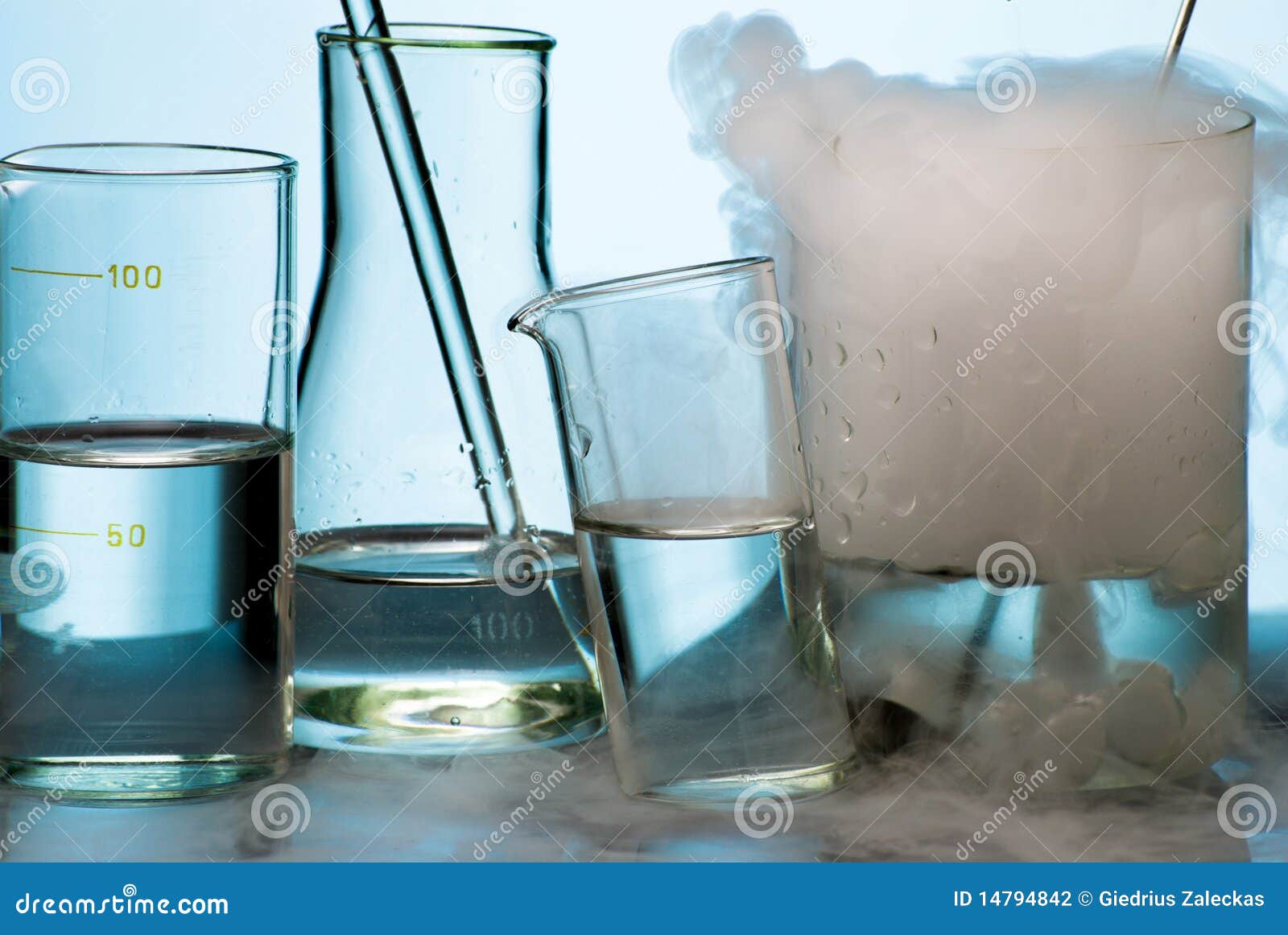 Gassware during Experiment with Vapor Eruption Stock Photo - Image of ...