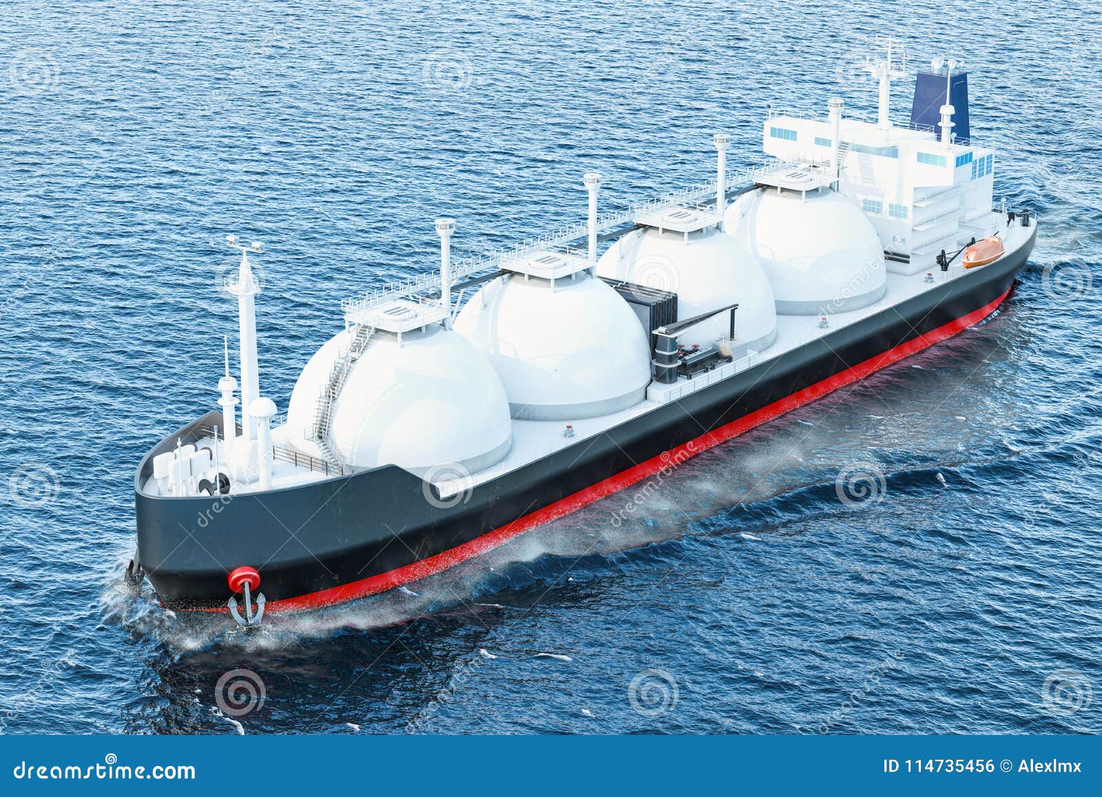 Gastanker Die in Oceaan Varen, 3D Stock Illustratie - Illustration of ...