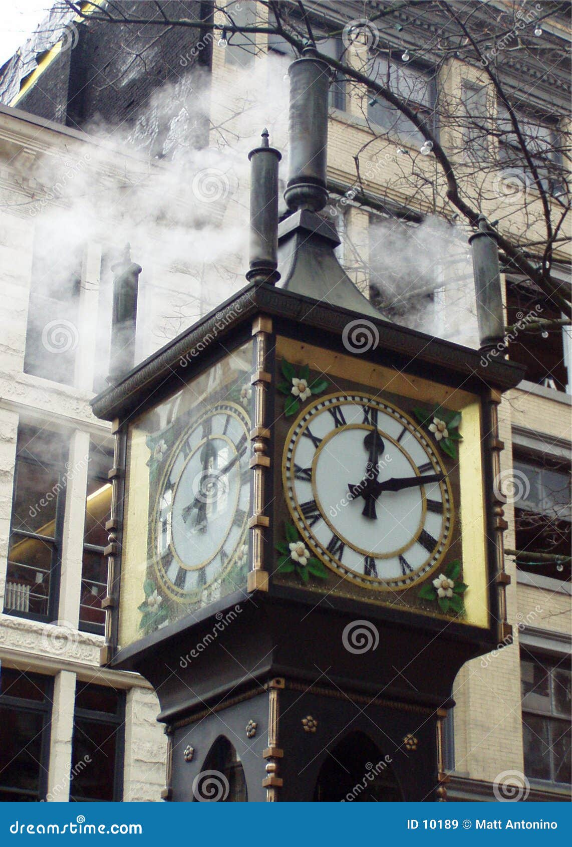 Gastown Steam Clock stock image. Image of late, city, color - 10189
