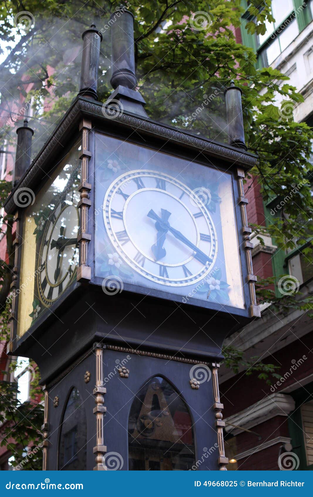 Gastown Steam Clock stock image. Image of late, clocks - 49668025