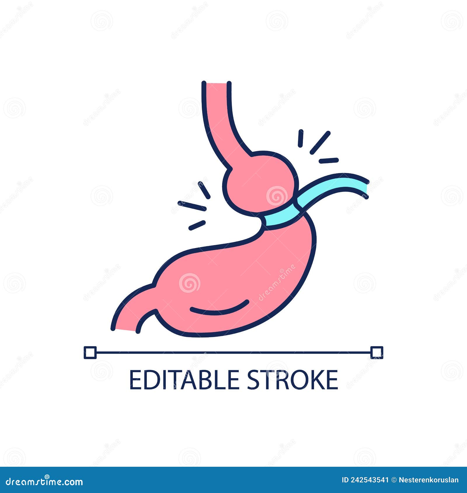 Gastric Bypass Surgery Rgb Color Icon Stock Vector Illustration Of Provider Healthcare 242543541