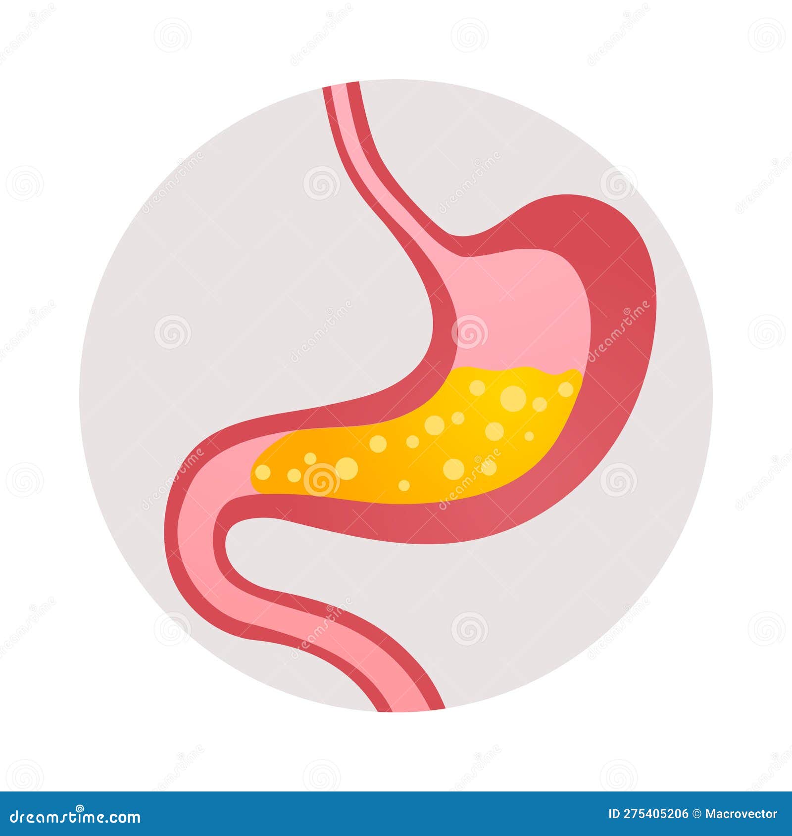 Gastritis Symptom Icon stock vector. Illustration of food - 275405206