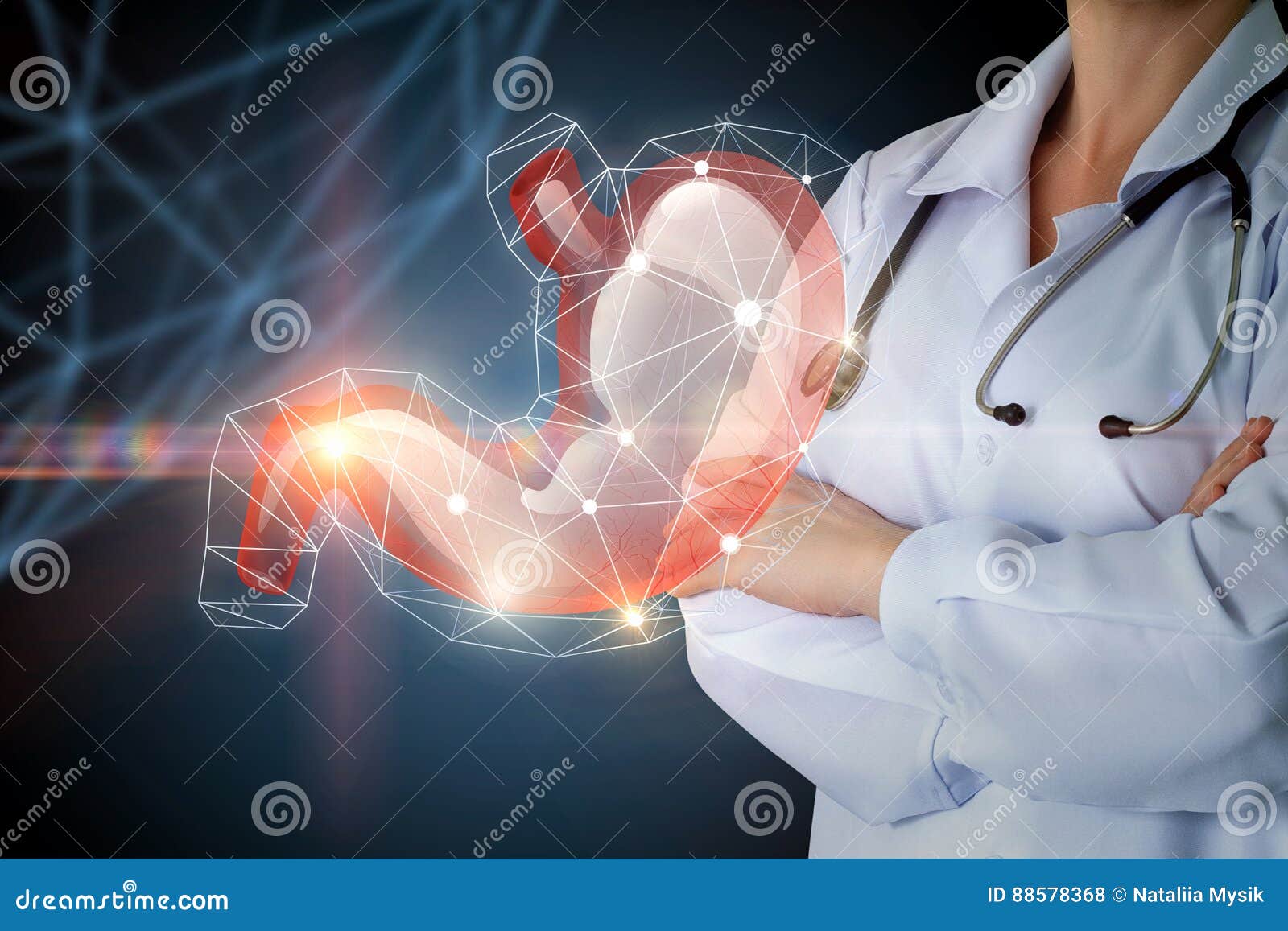 Gastroenterologist and Stomach . Stock Photo - Image of demonstration ...