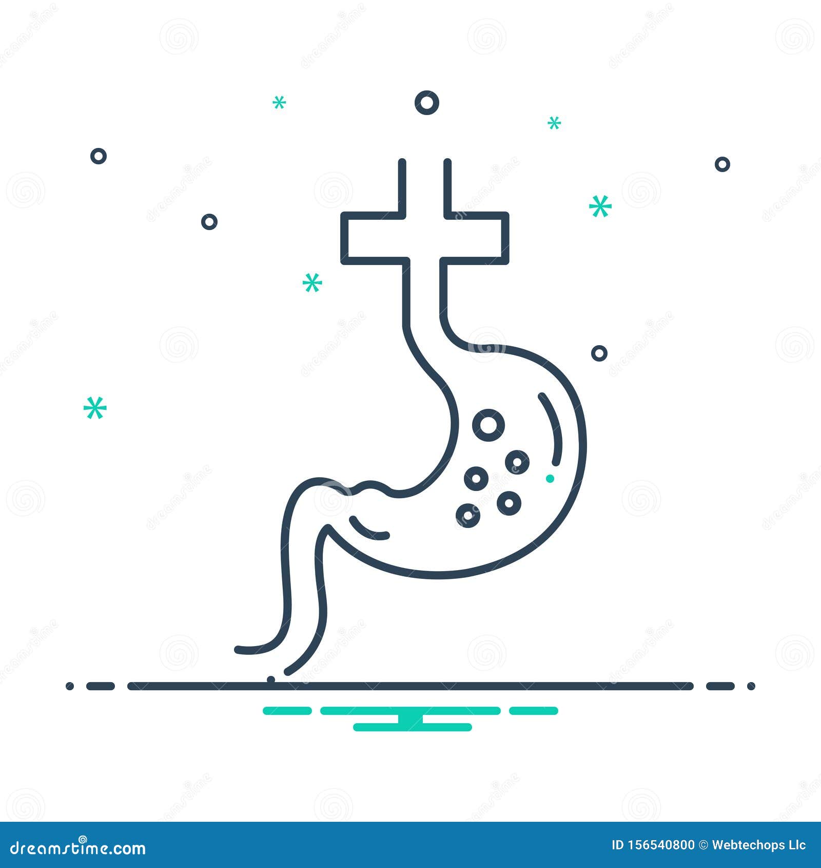 Black Mix Icon for Gastroenterology, Gastrointestinal and Gastro Stock ...