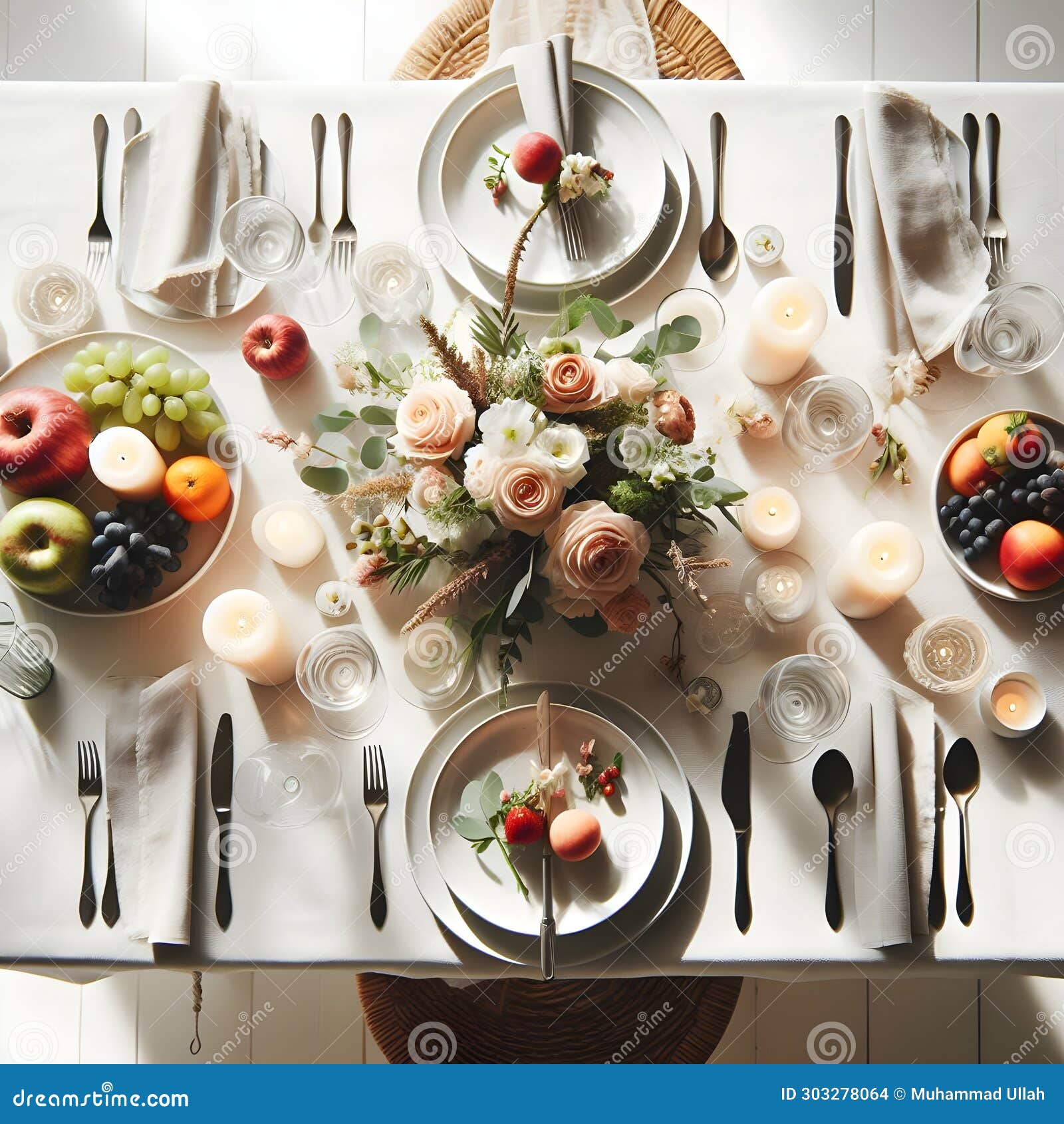 Gastronomic Delight: a Sumptuous Lunch Spread on a Table. Stock ...