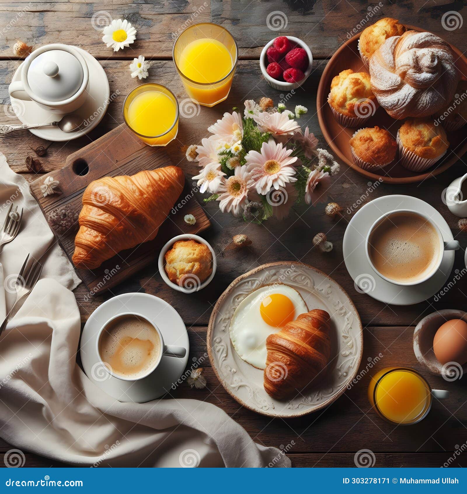 Gastronomic Delight: a Sumptuous Lunch Spread on a Table. Stock ...